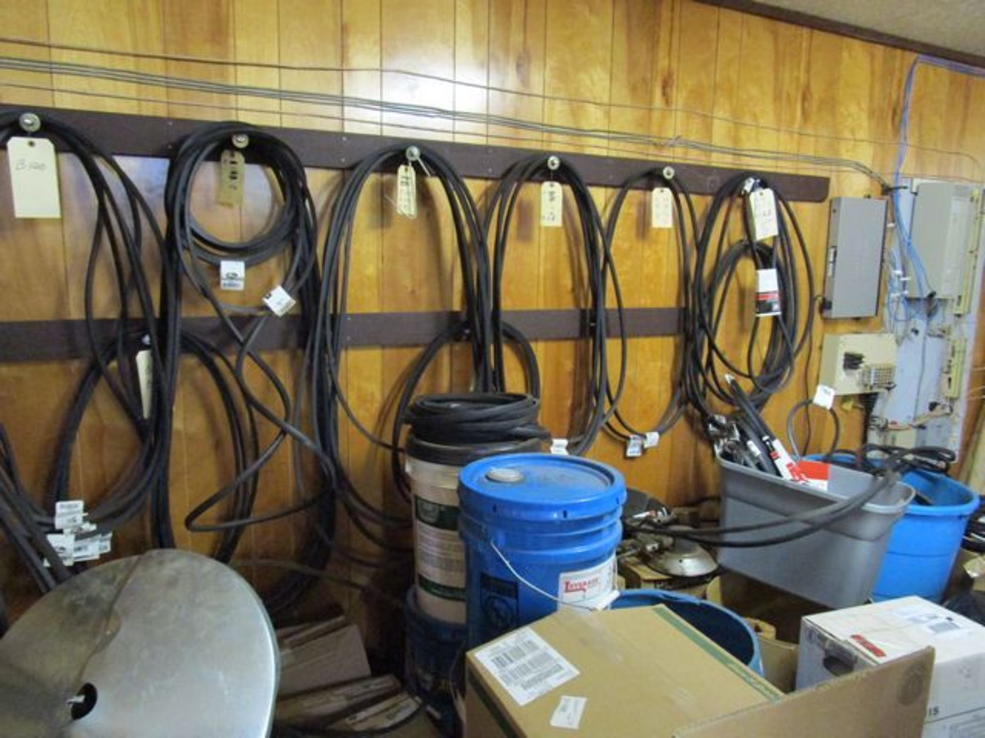 CONTENTS OF PARTS ROOM INCLUDING ASSORTED PARTS, BELTS, FILTERS ...