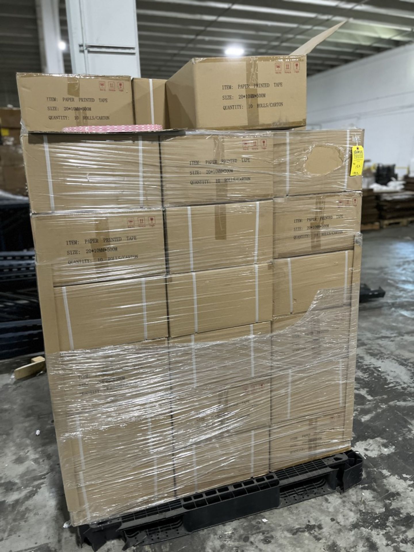BOXES PAPER PRINTED TAPE TO CLOSE MAILERS (1 PALLET - 10 ROLLS PER BOX)