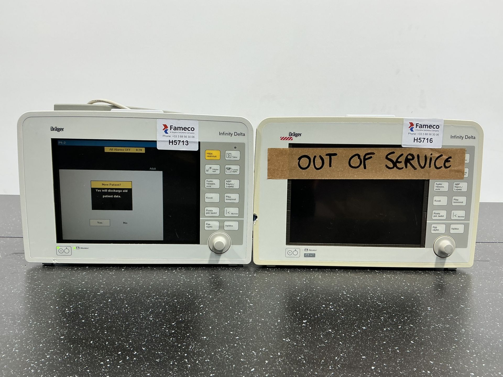 Lot of (2)Dräger Infinity Delta - Monitor- Monitor, SN: 5398122066