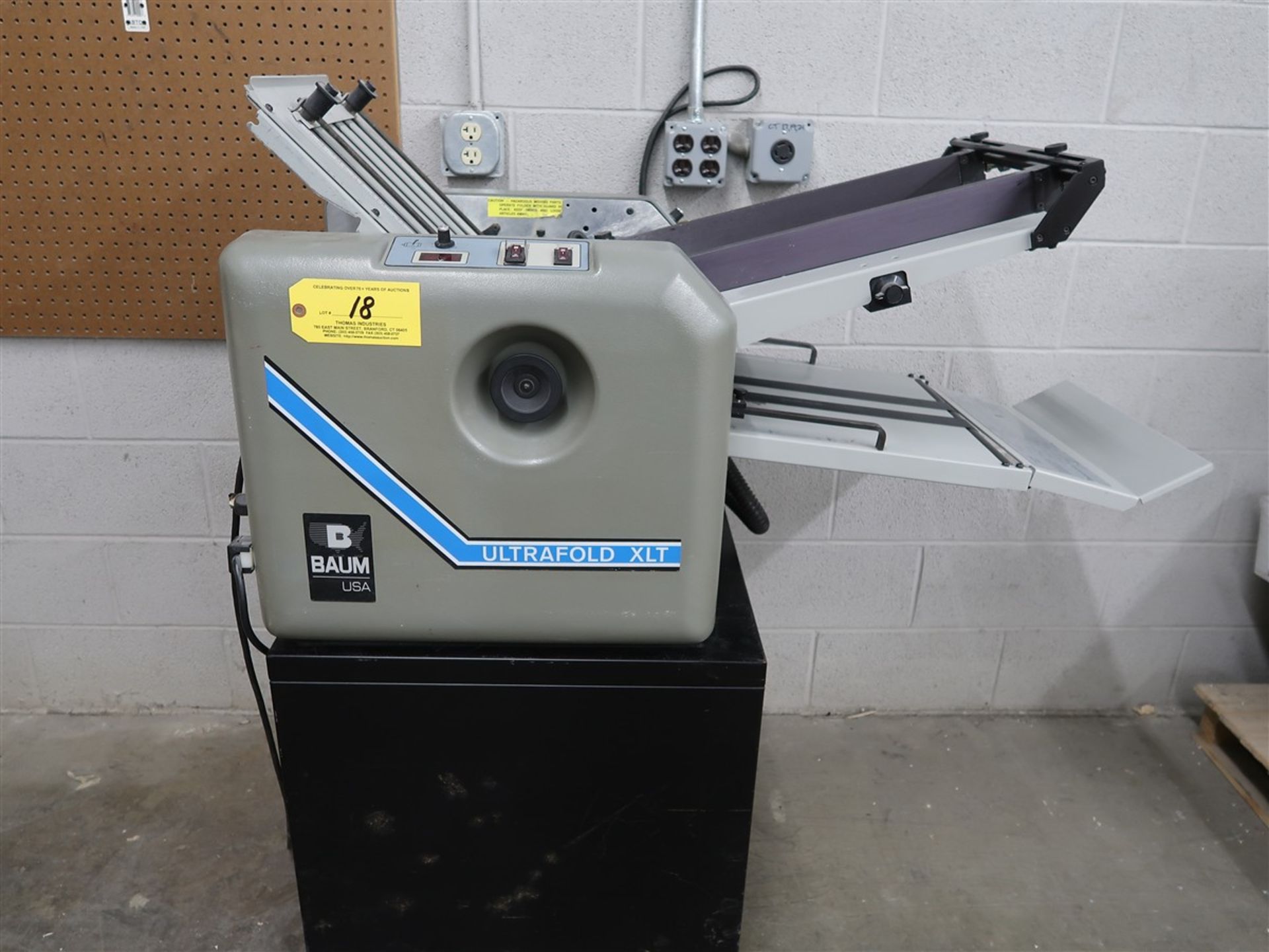 Baum Ultrafold XLT Bench Top Folder Model 714XLTB-2-P-1, S/N 014MH0497 ...