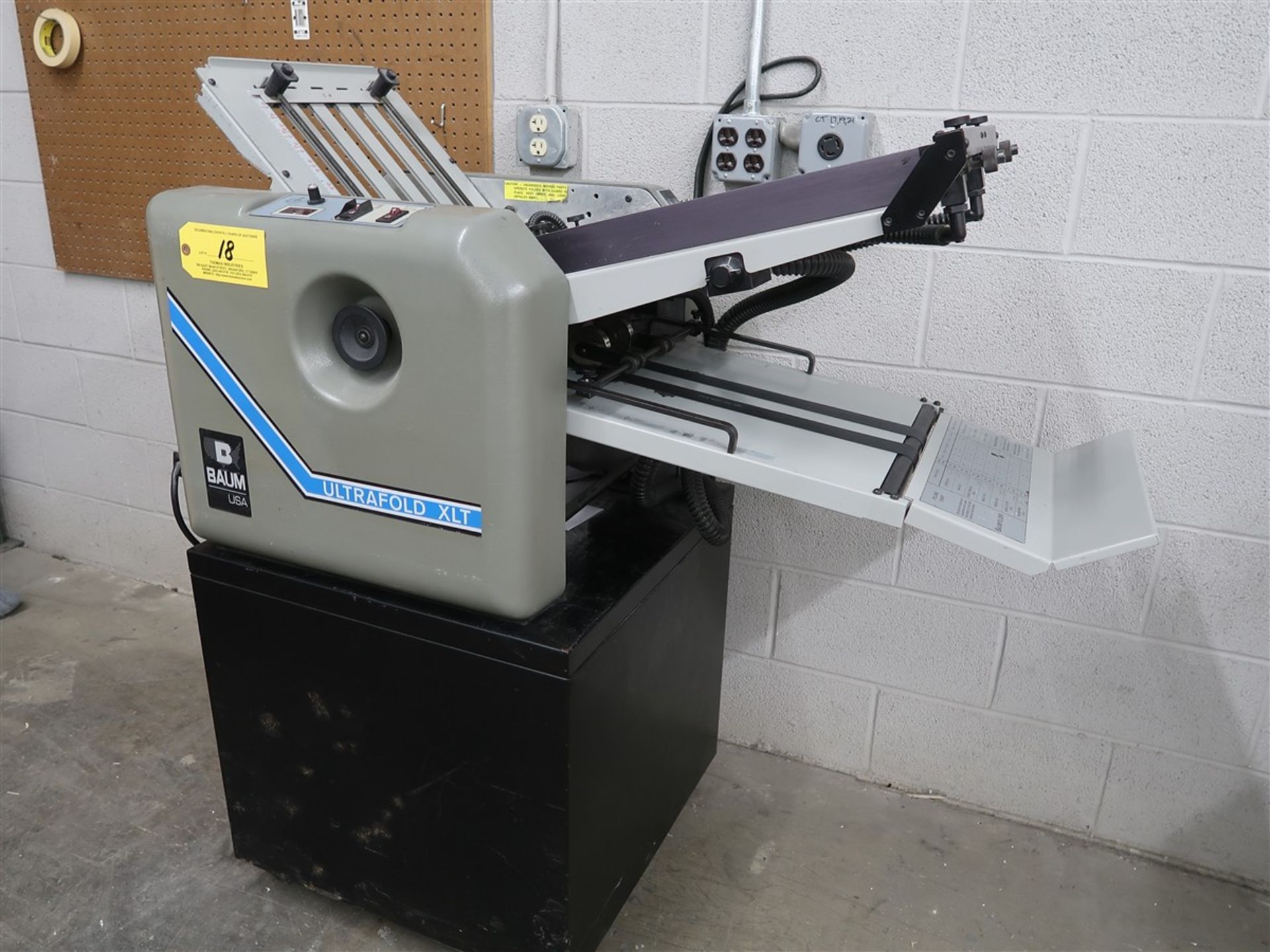 Baum Ultrafold XLT Bench Top Folder Model 714XLTB-2-P-1, S/N 014MH0497 ...