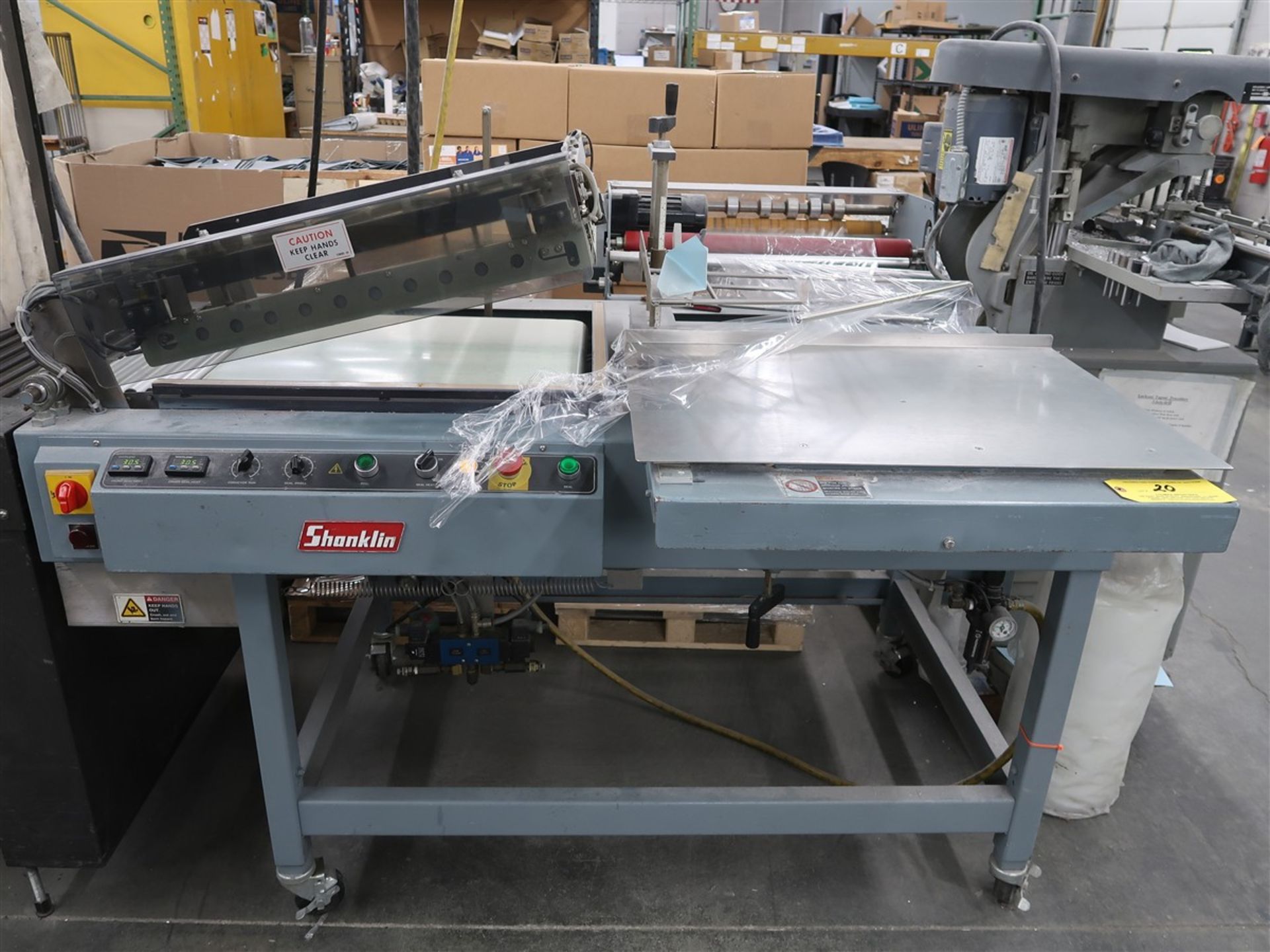 Shanklin Heat Sealer Packaging Machine Model S26, S/N S0054 w/ 2001 ...