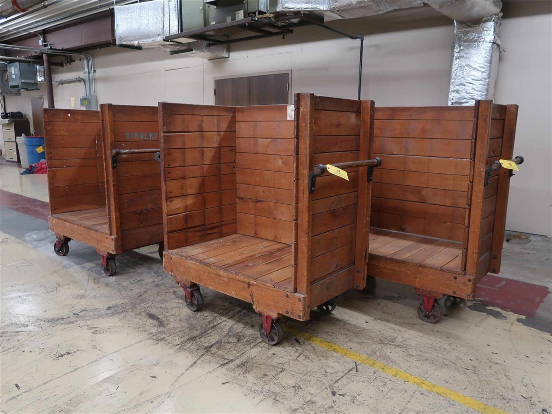(5) Hamilton Heavy Duty Bindery Carts