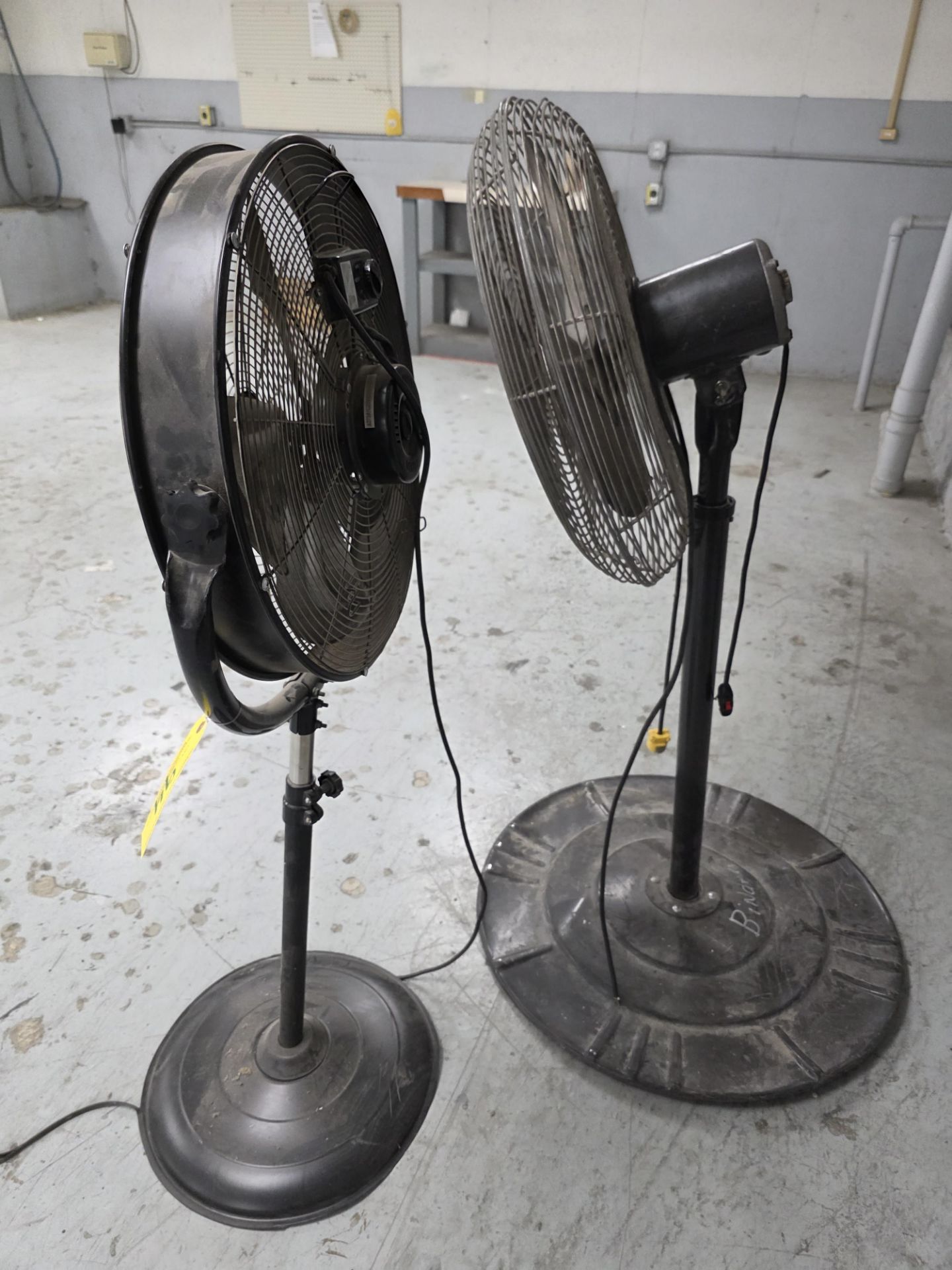 (2) Pedestal Fans: (1) Dayton and (1) Comfort Zone