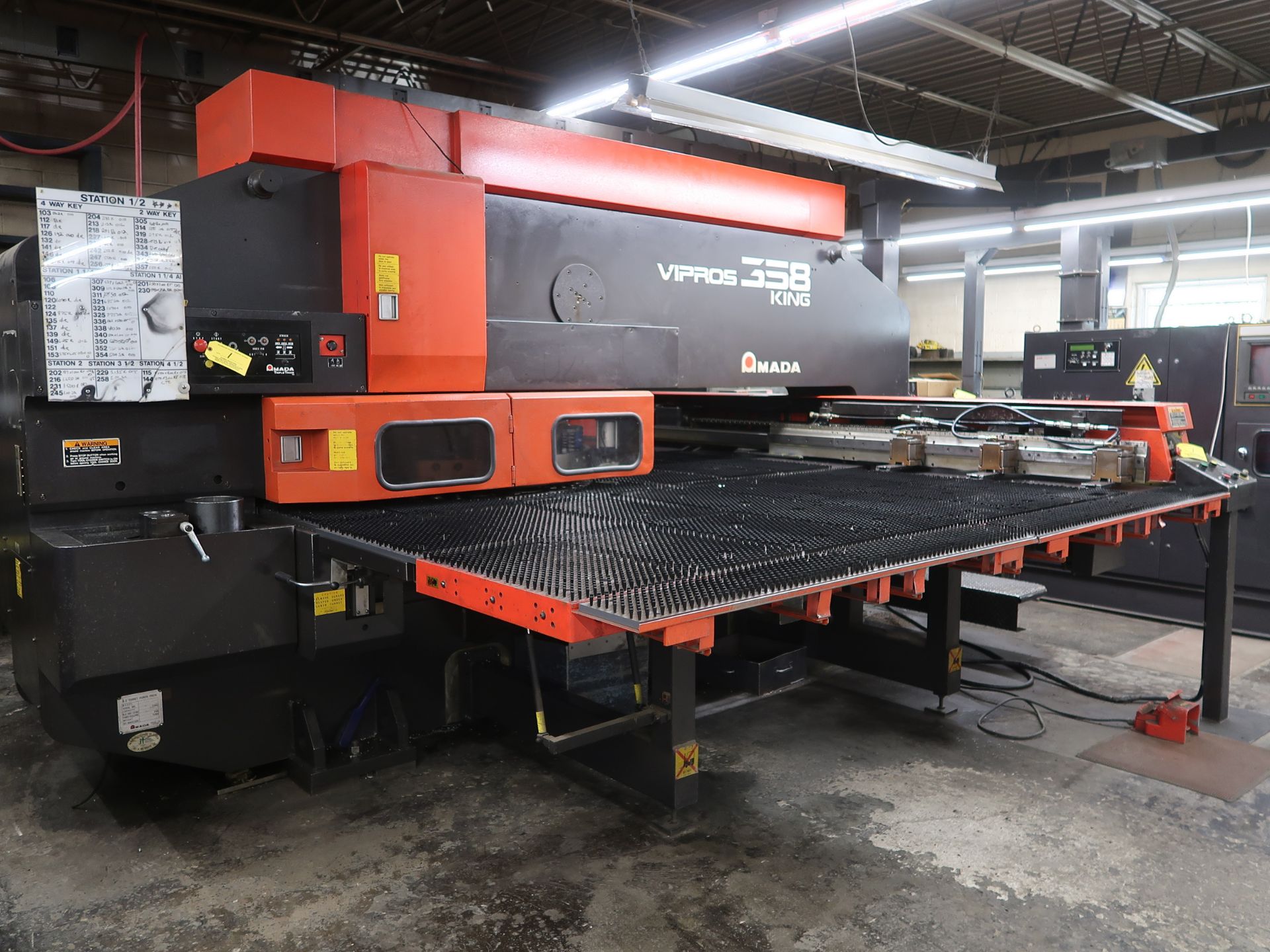 1997 Amada CNC 30 Ton Turret Punch Press Model Vipros 358 King, S/N ...