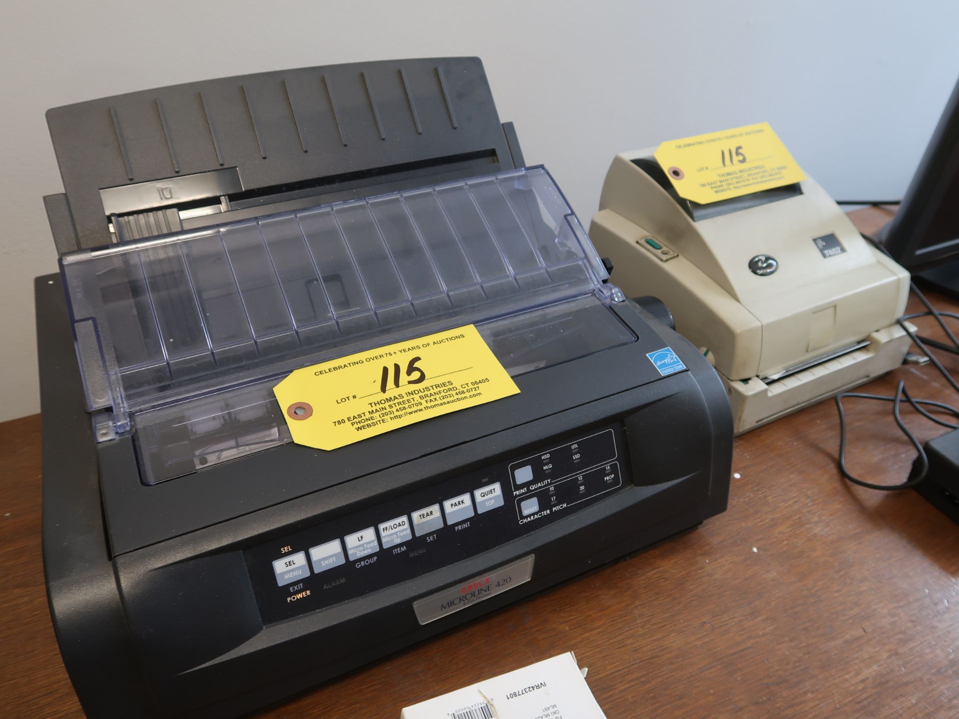 OKI Microline 420 9-Pin Printer w/ Zebra T402 Label Printer and MFC Fax ...