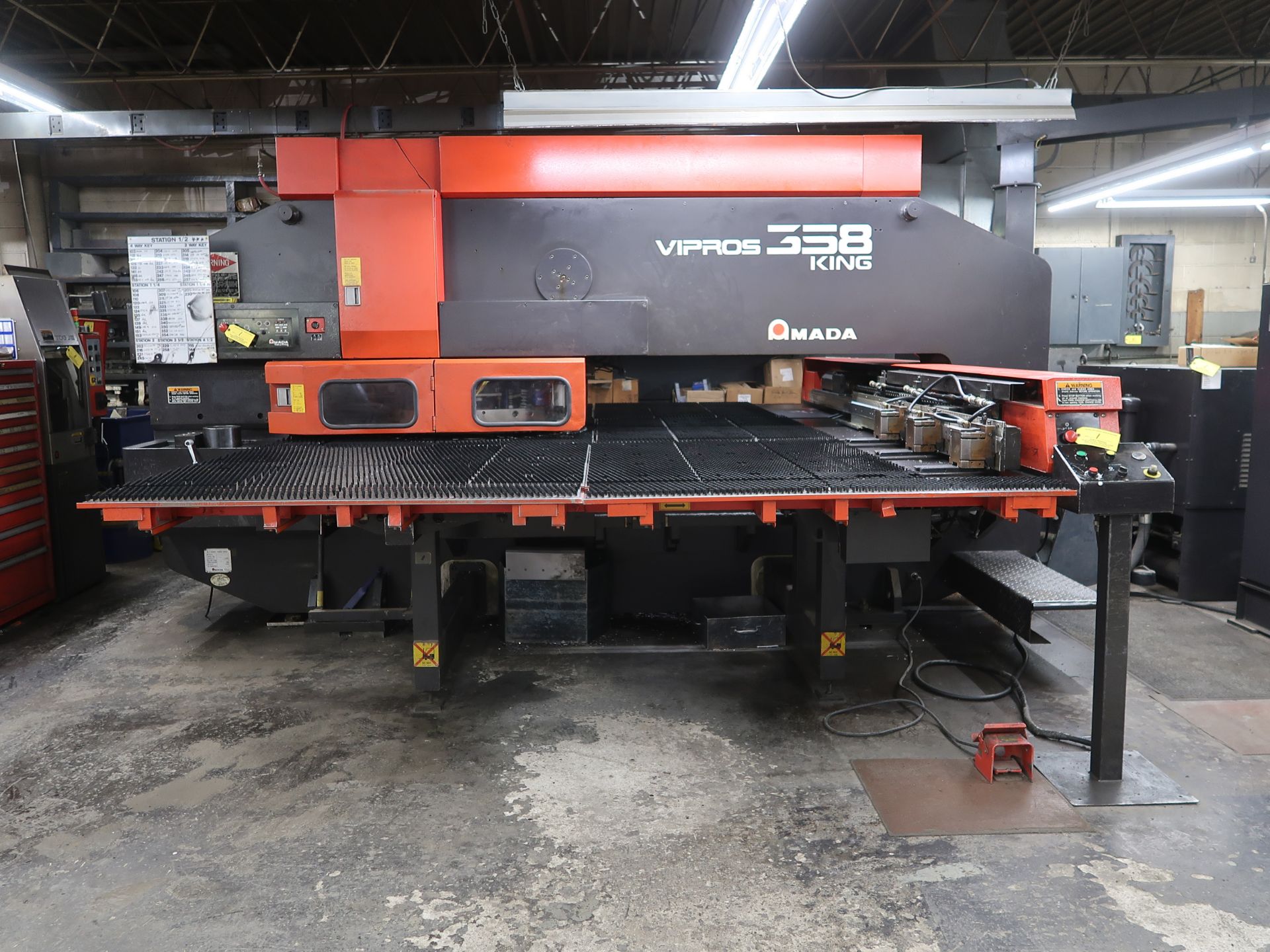 1997 Amada CNC 30 Ton Turret Punch Press Model Vipros 358 King, S/N ...