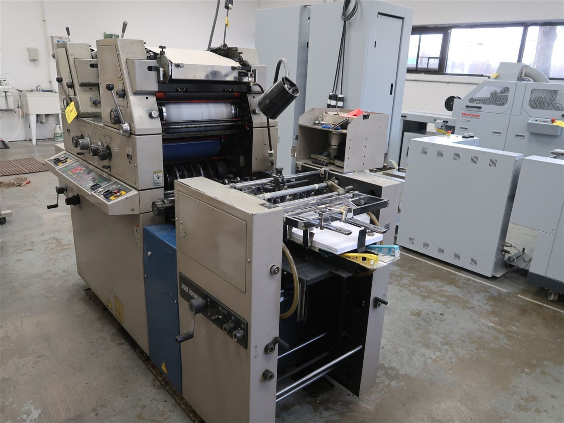 Ryobi 2-Color Small Offset Press Model 3302M S/N 6951 w/ Powder Spray ...