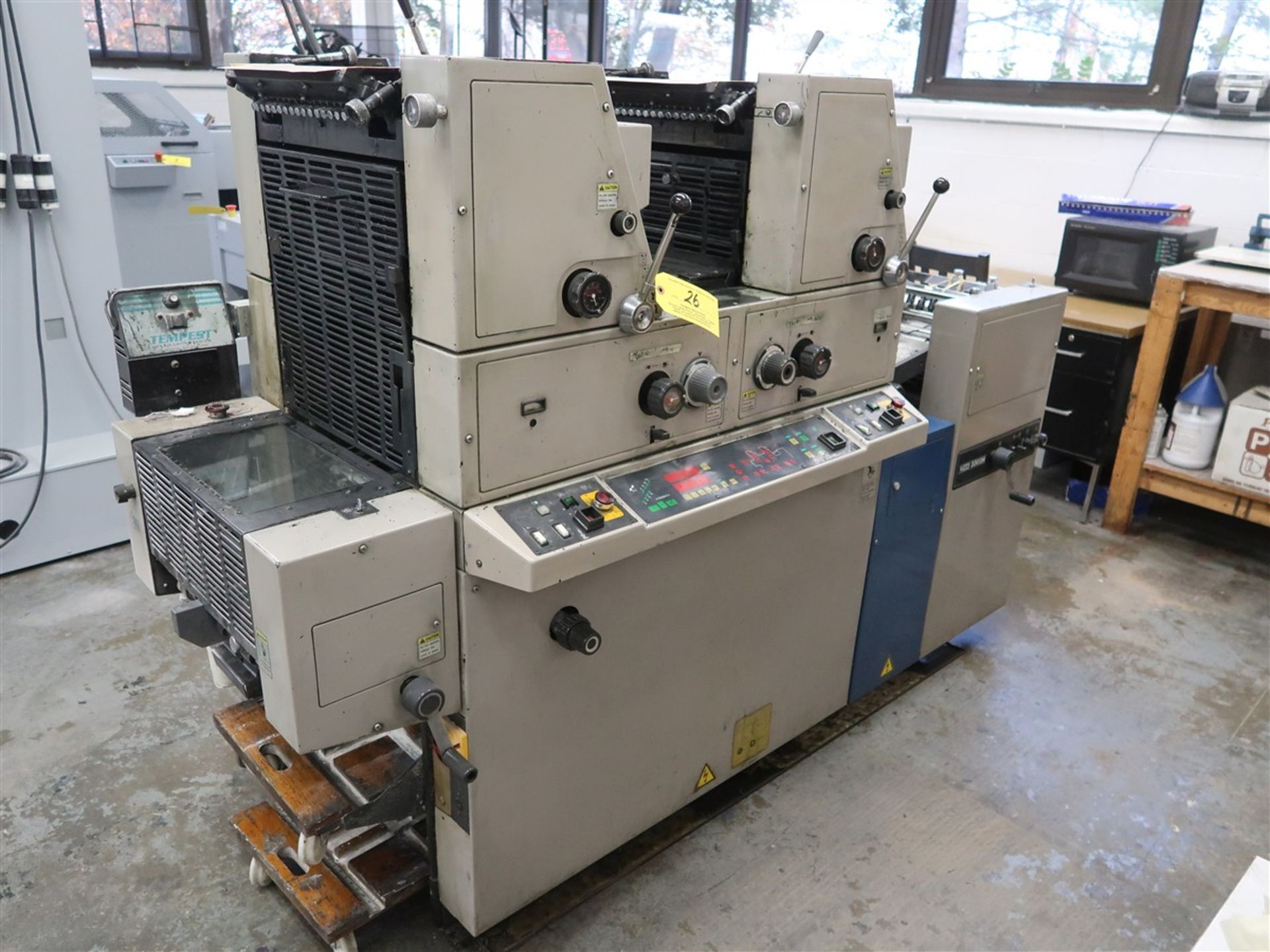 Ryobi 2-Color Small Offset Press Model 3302M S/N 6951 w/ Powder Spray ...
