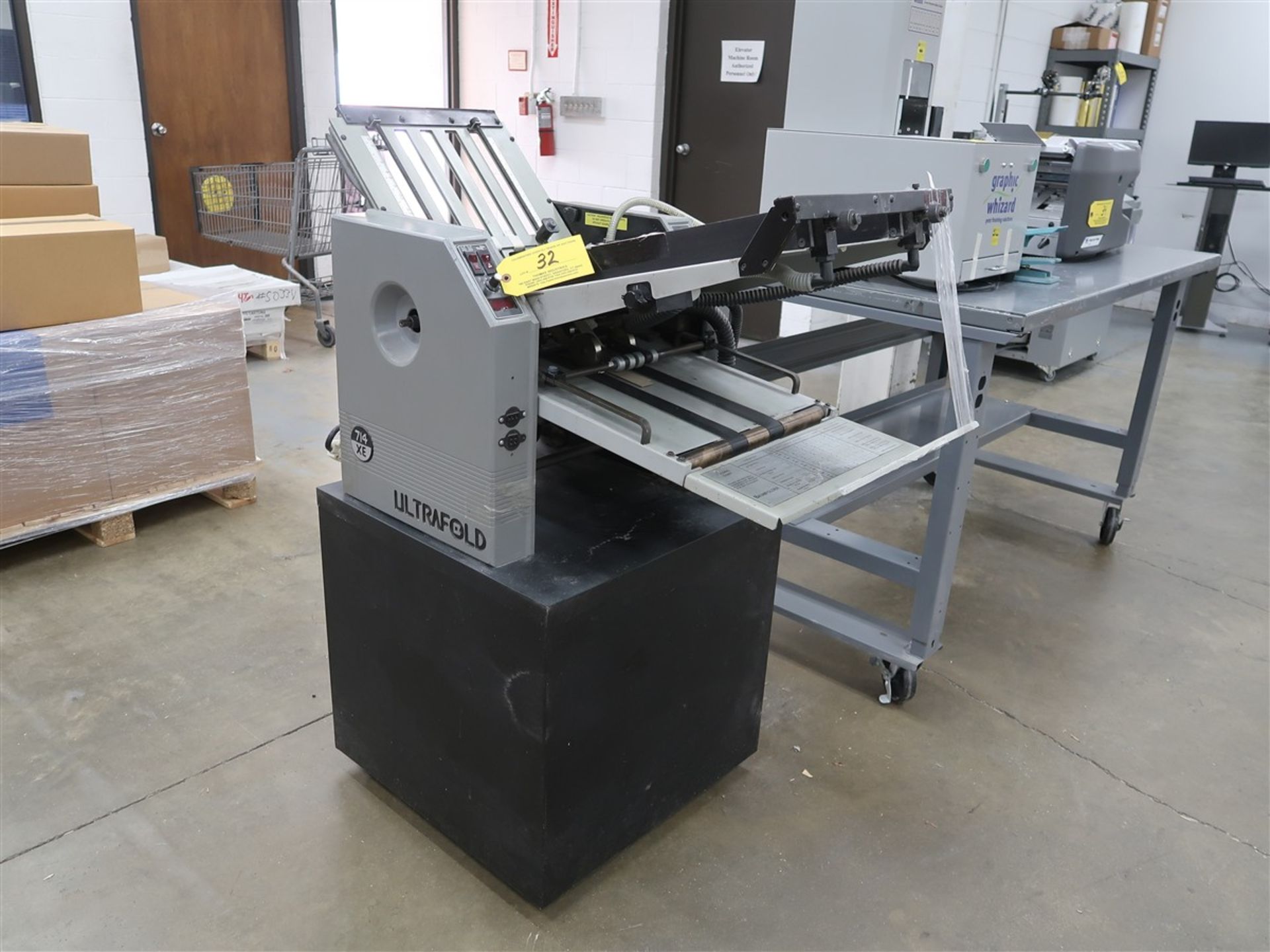 Baumfolder Model 714C-2-Air 14X20 714XE Ultrafold Folder, S/N 91-I-040