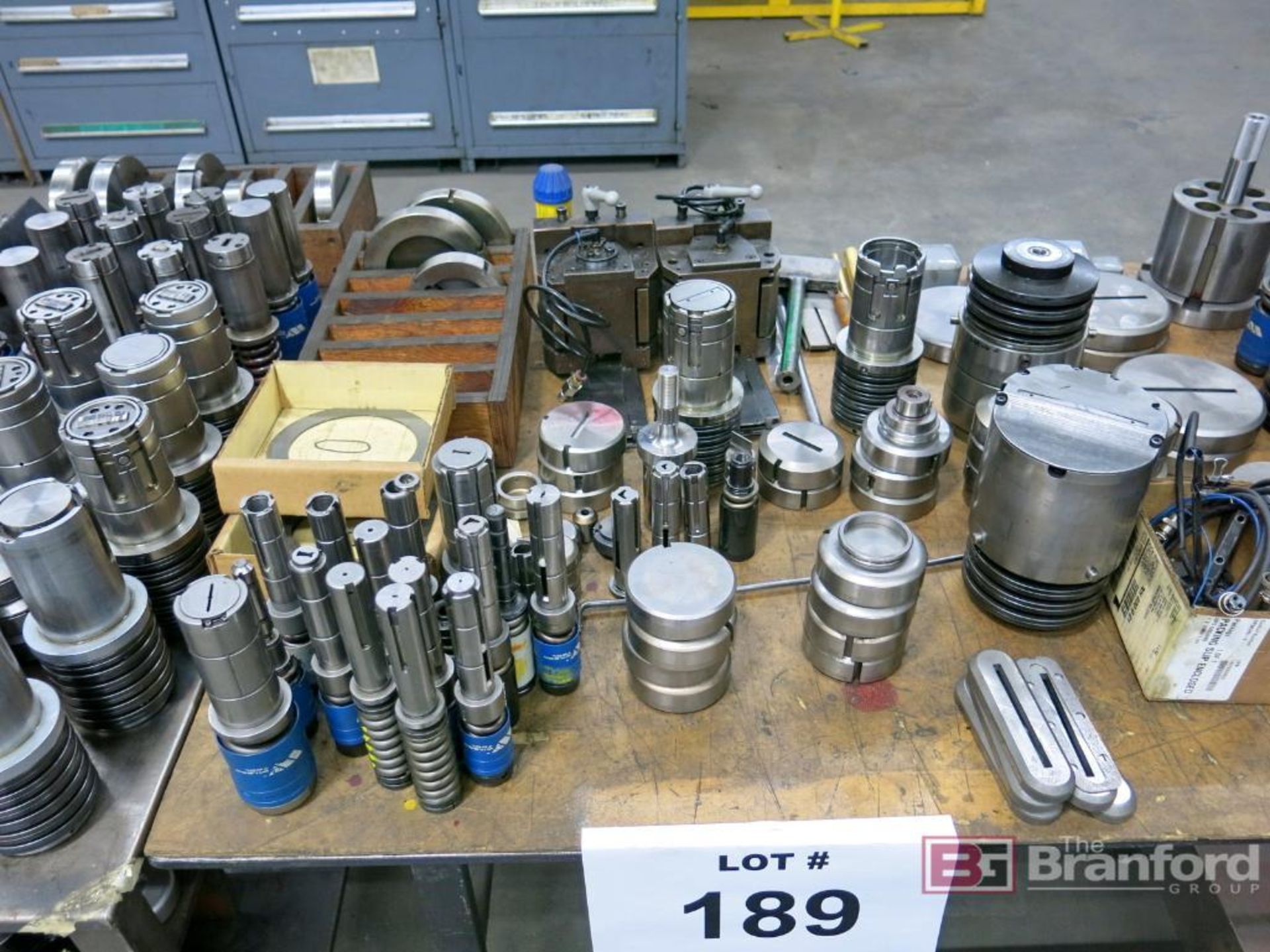 (3) Heavy Duty Steel Tables w/ Punch Press Holders, Punch Press Tooling ...
