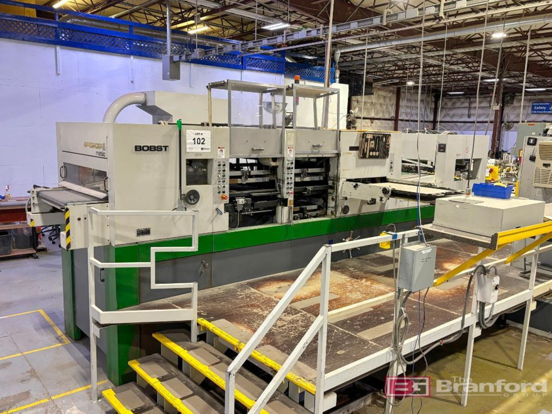 Bobst Autoplaten SP 102-CER II Die Cutter, S/N 0591 028 01, Format Max ...