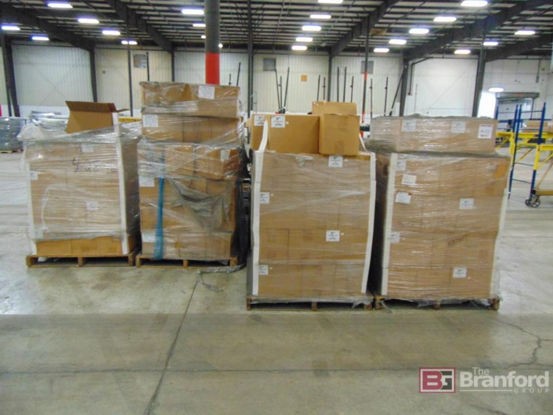 (6) Pallets Assorted Types of Blue And Red Banding Film