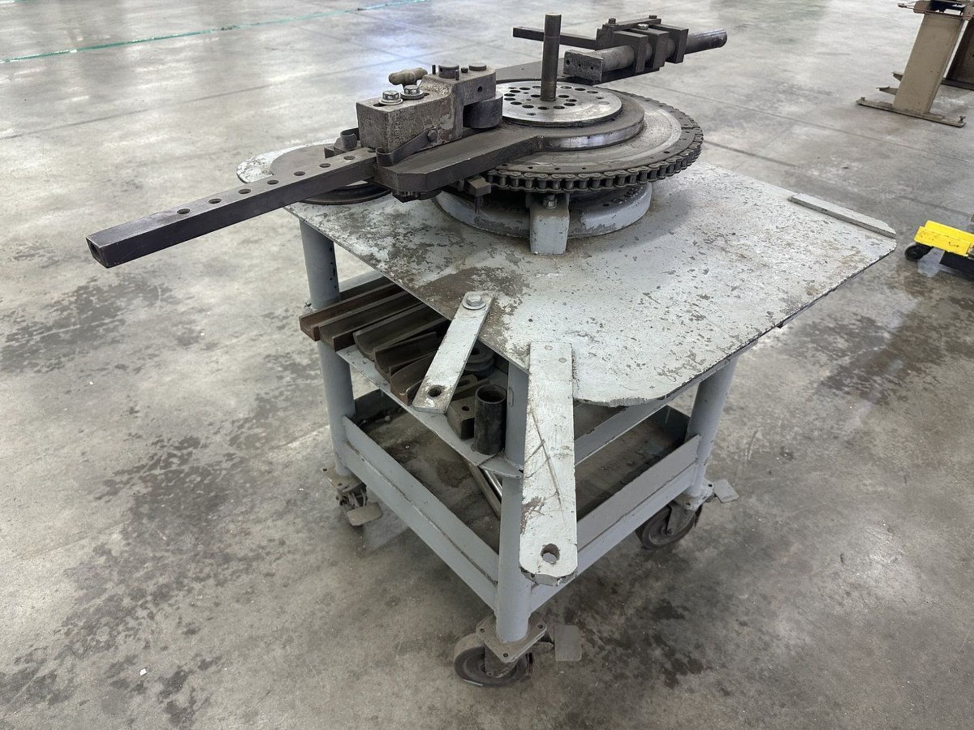 Di-Acro No. 3 Manual Bender w/ Dies and Heavy Duty Mobile Steel Table ...