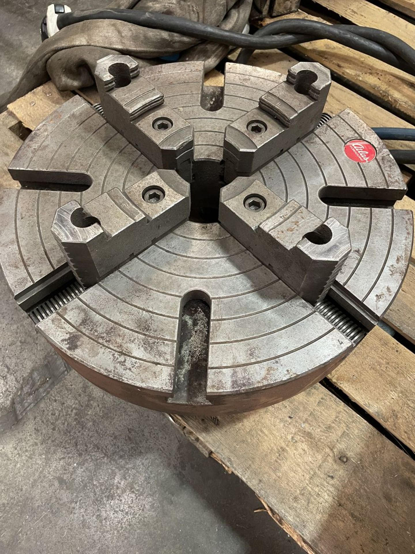 15.75" Atlas 4-Jaw Lathe Chuck w/ 2-Piece Reversible Jaws, 3" Bore, D1 ...