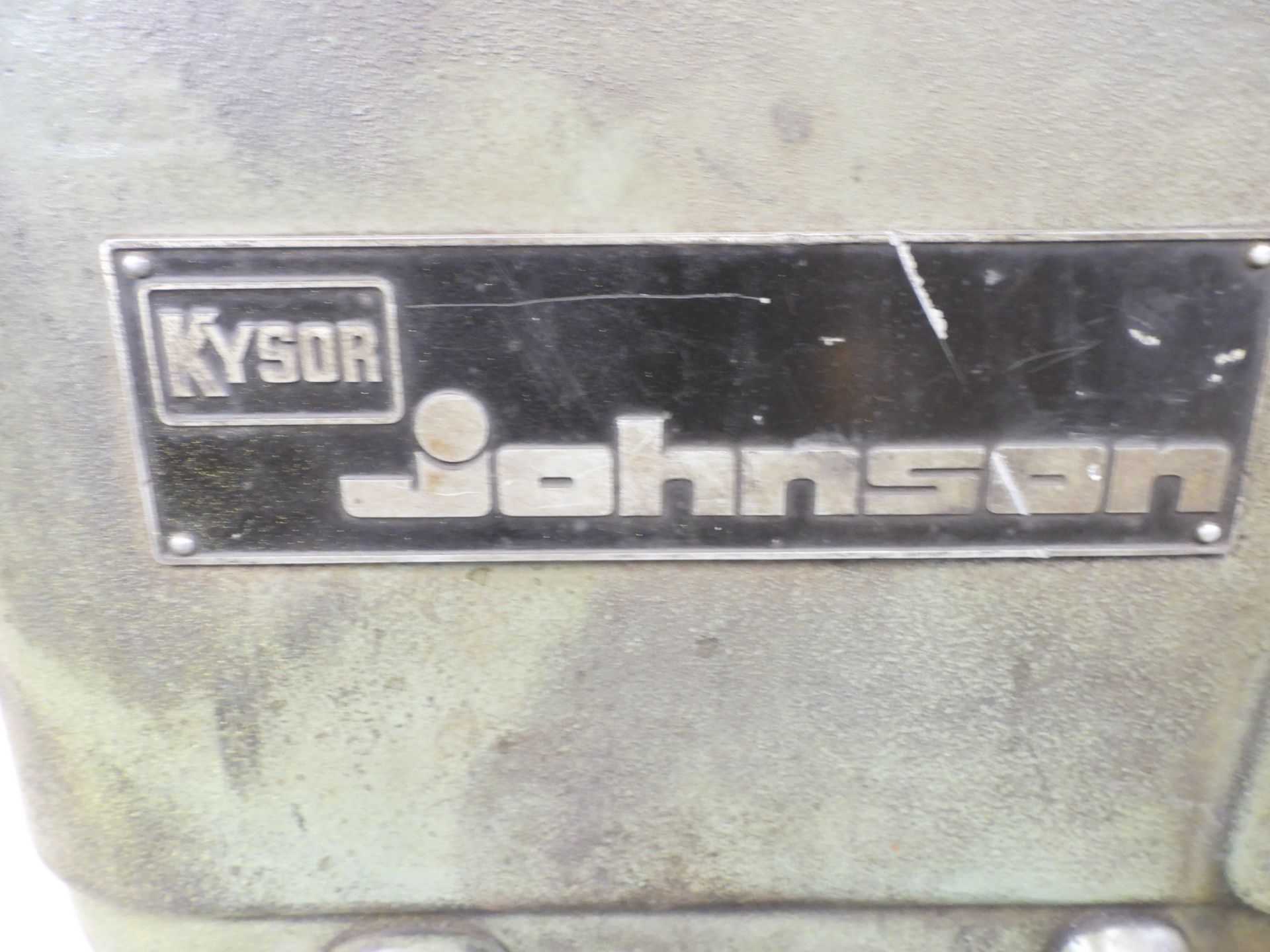 Kysor Johnson Model J Horizontal Band Saw, s/n 17905, 9" X 16" Capacity ...