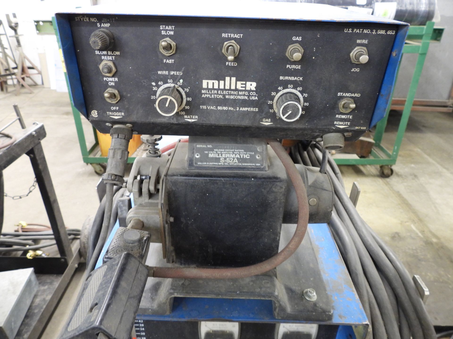 Miller CP-300 Mig Welder, s/n JH197398, with Miller S-52A Wire Feeder ...