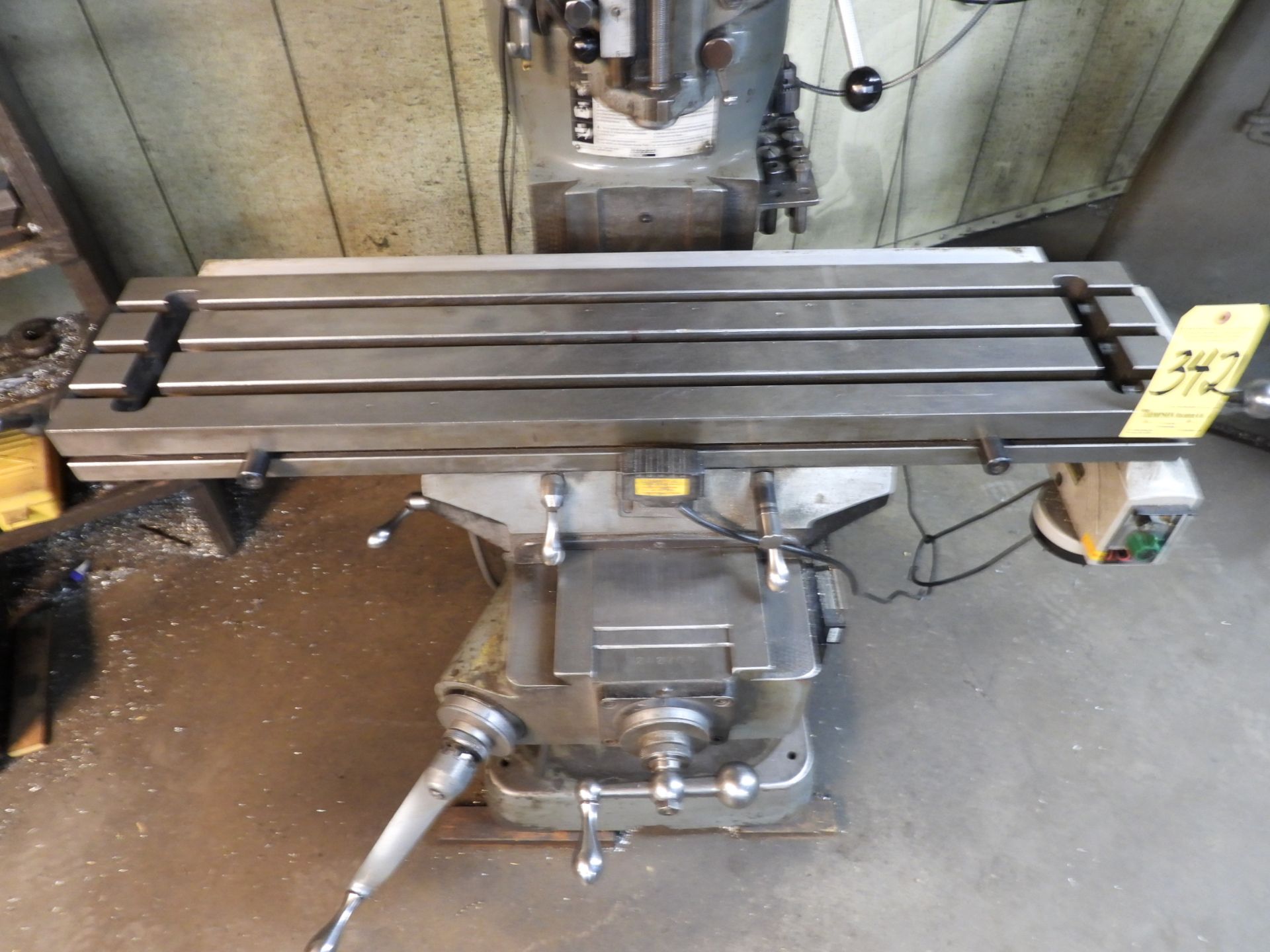 Bridgeport 1Hp Step Pulley Vertical Mill sn#12BR242709, 9"X42" Table, R-8 Spindle,Table Powerfeed