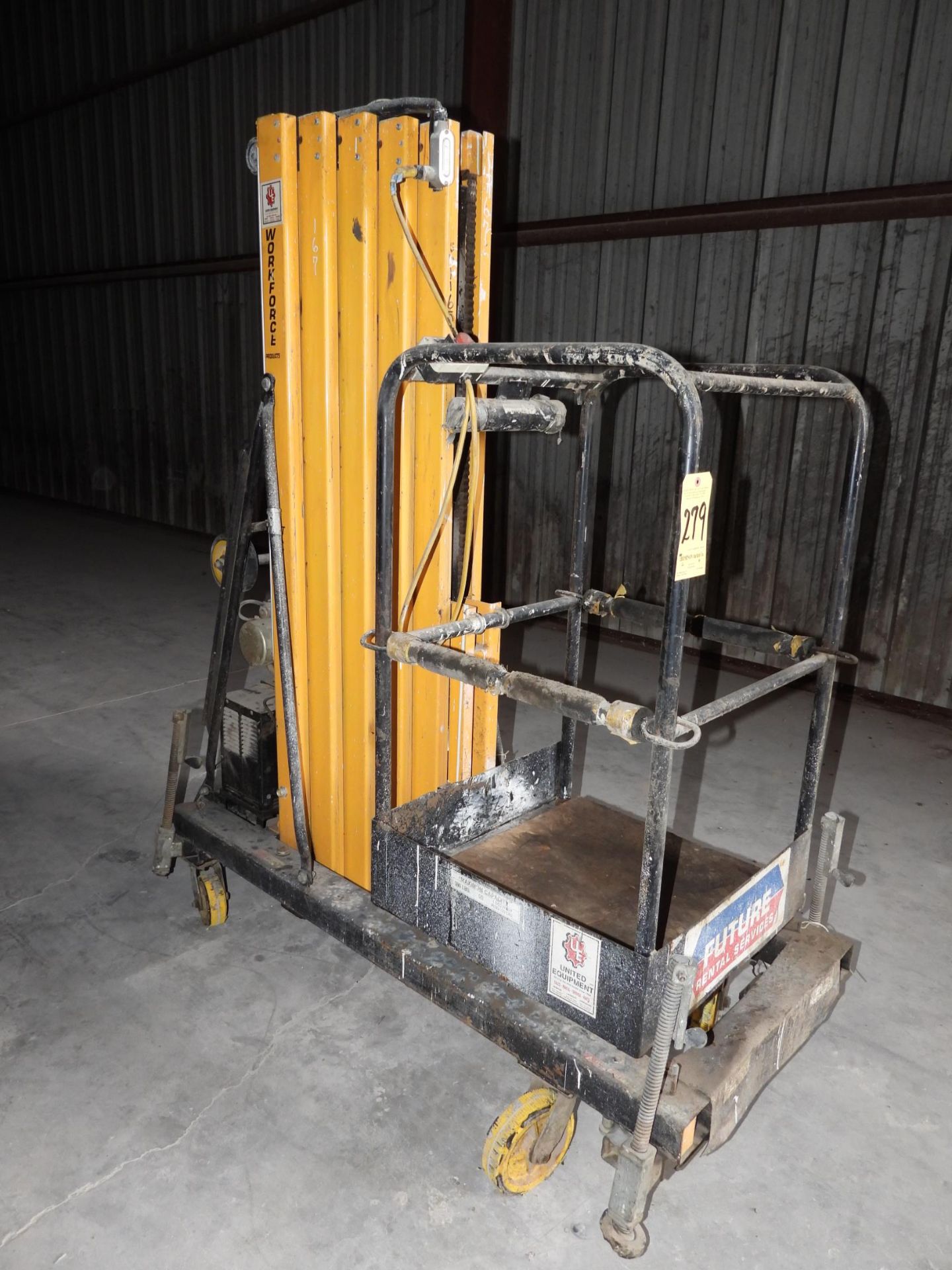 Workforce Battery Powered Man Lift, Model XLT CAT 3, s/n CAT-23-1185 ...