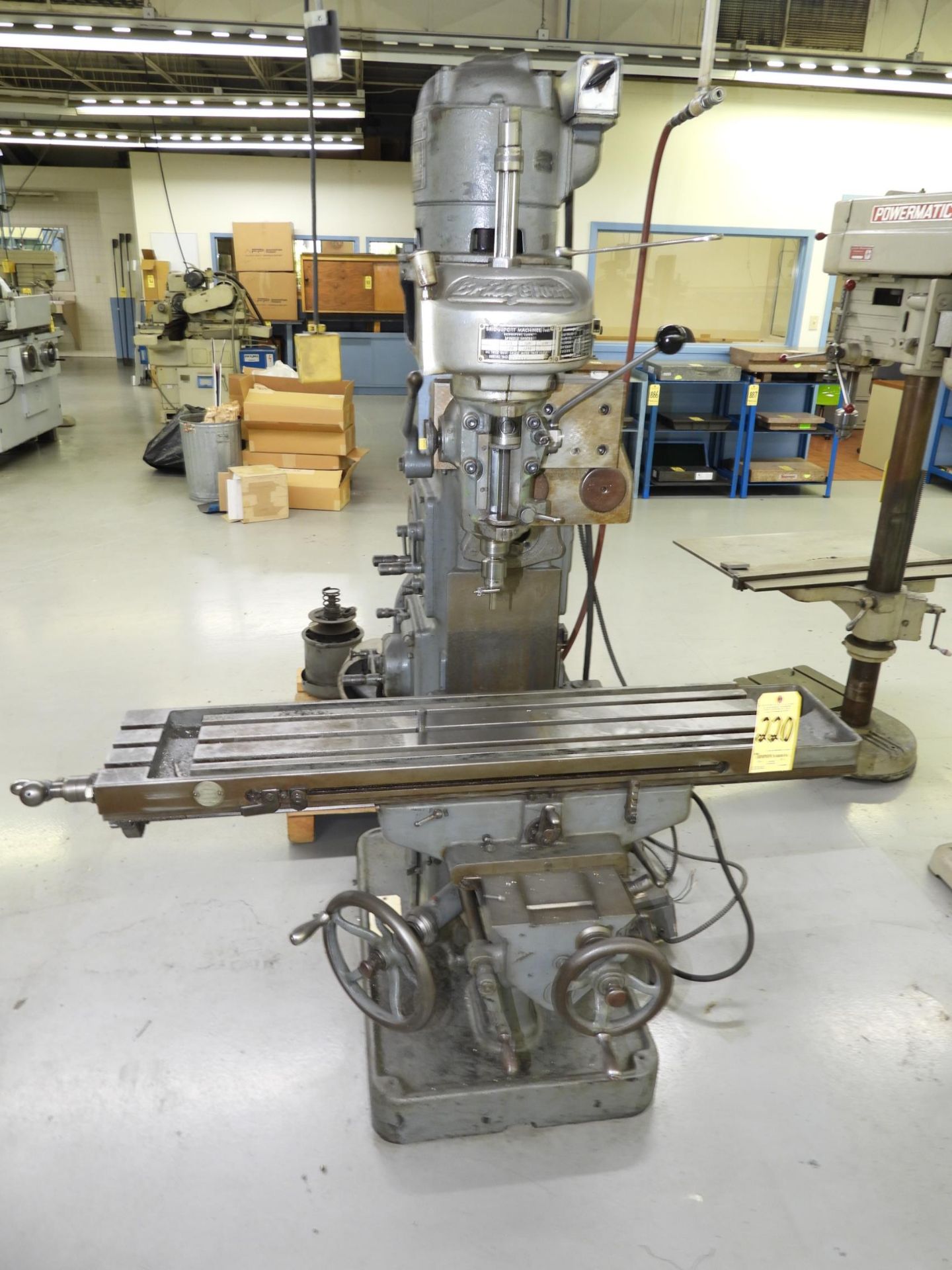 Brown & Sharpe #2 Horizontal Mill, 40 Taper, with Bridgeport 1/2 HP M ...