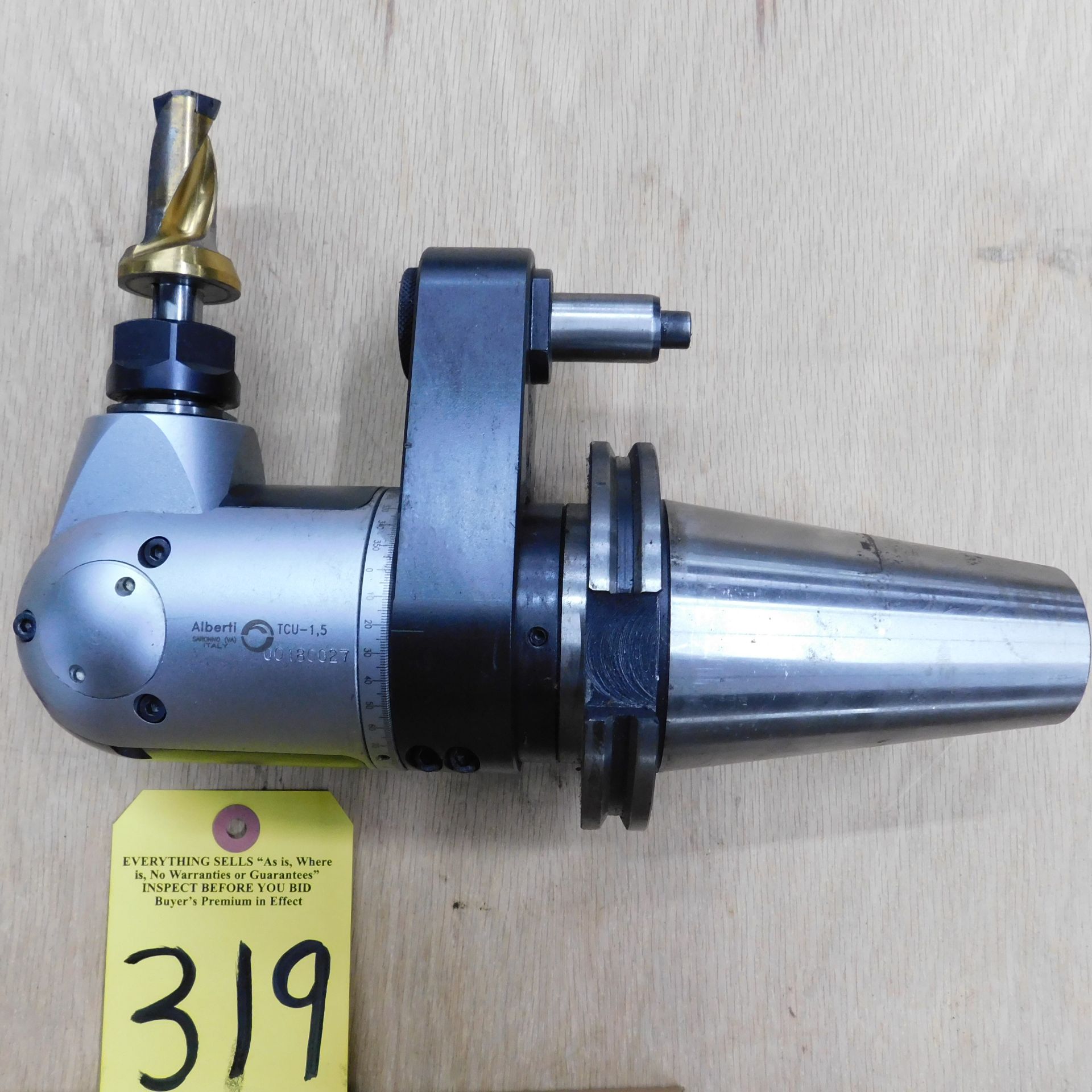 Alberti TCU15 Adjustable Angle Live Tooling Head, 50 Taper