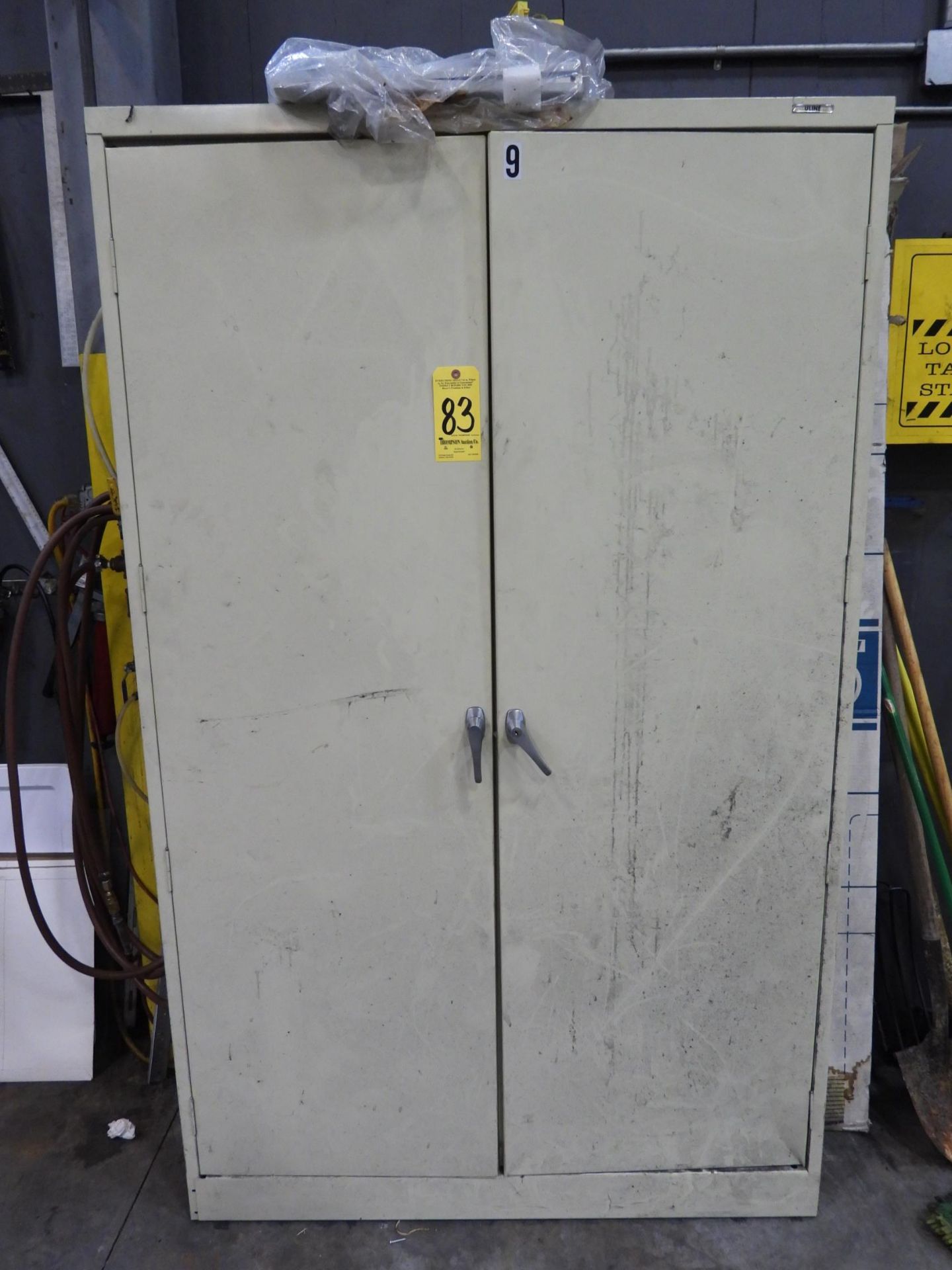 Uline 2-Door Storage Cabinet and Contents
