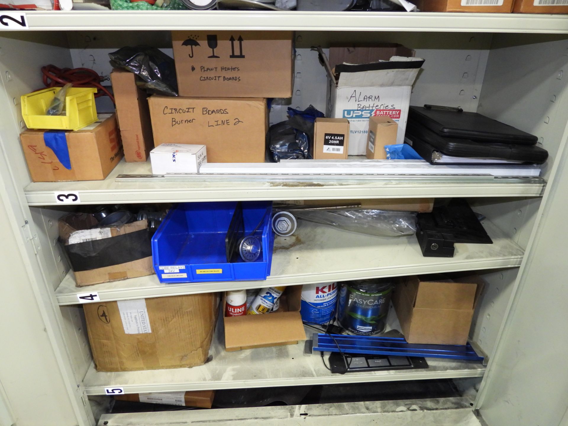 Uline 2-Door Storage Cabinet and Contents