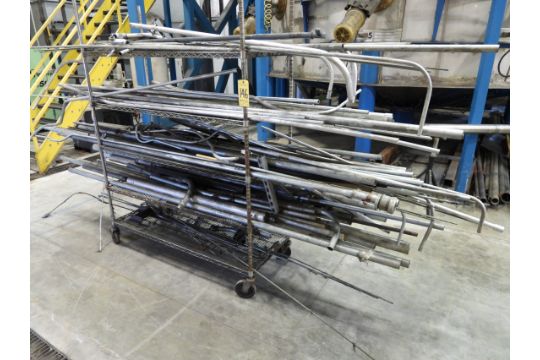 5' NSF Wire Rack on Casters and Contents, Metal Conduit