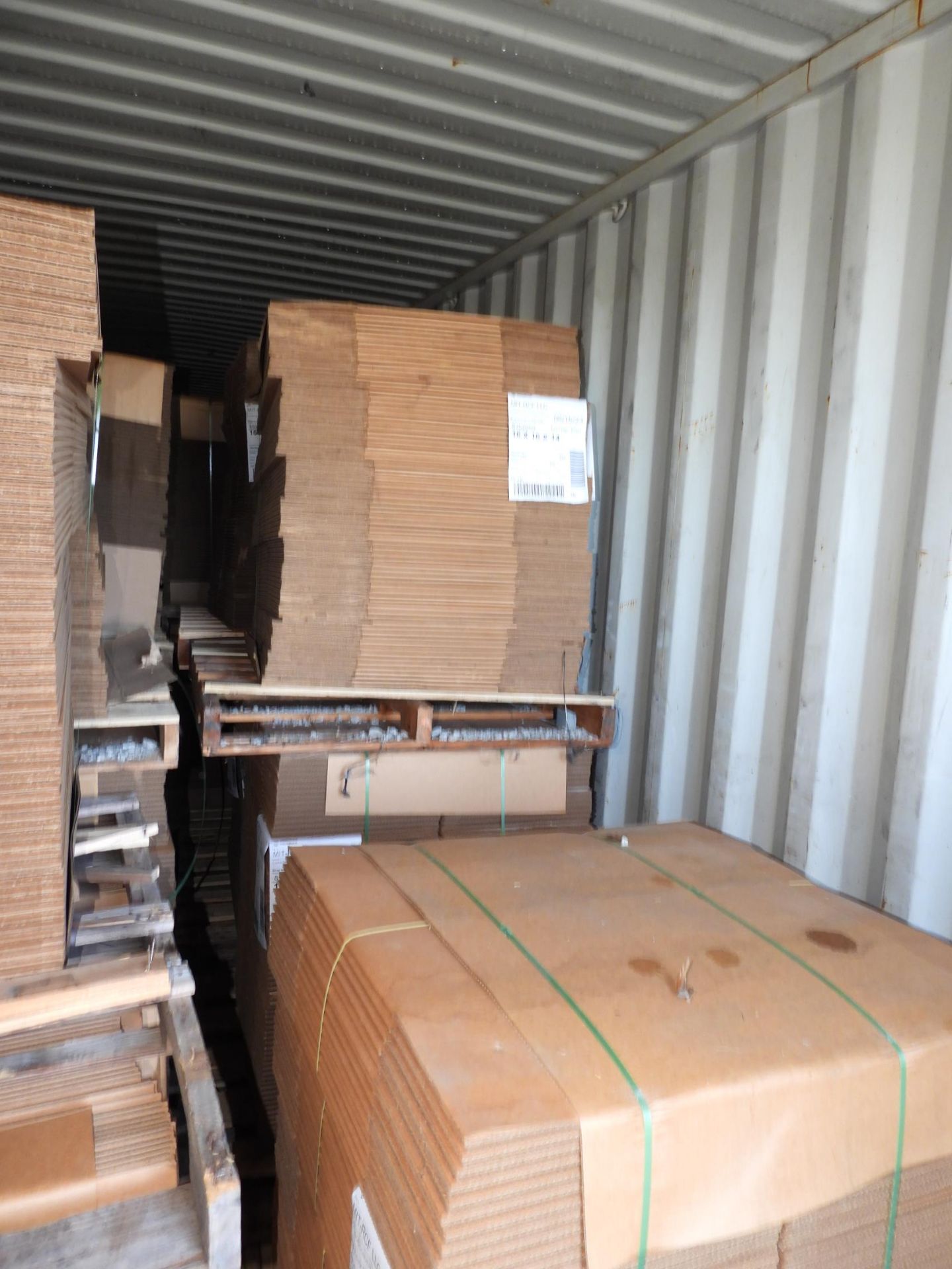 Contents of Shipping container: approx 15 Skids of 16×16×14" cardboard ...