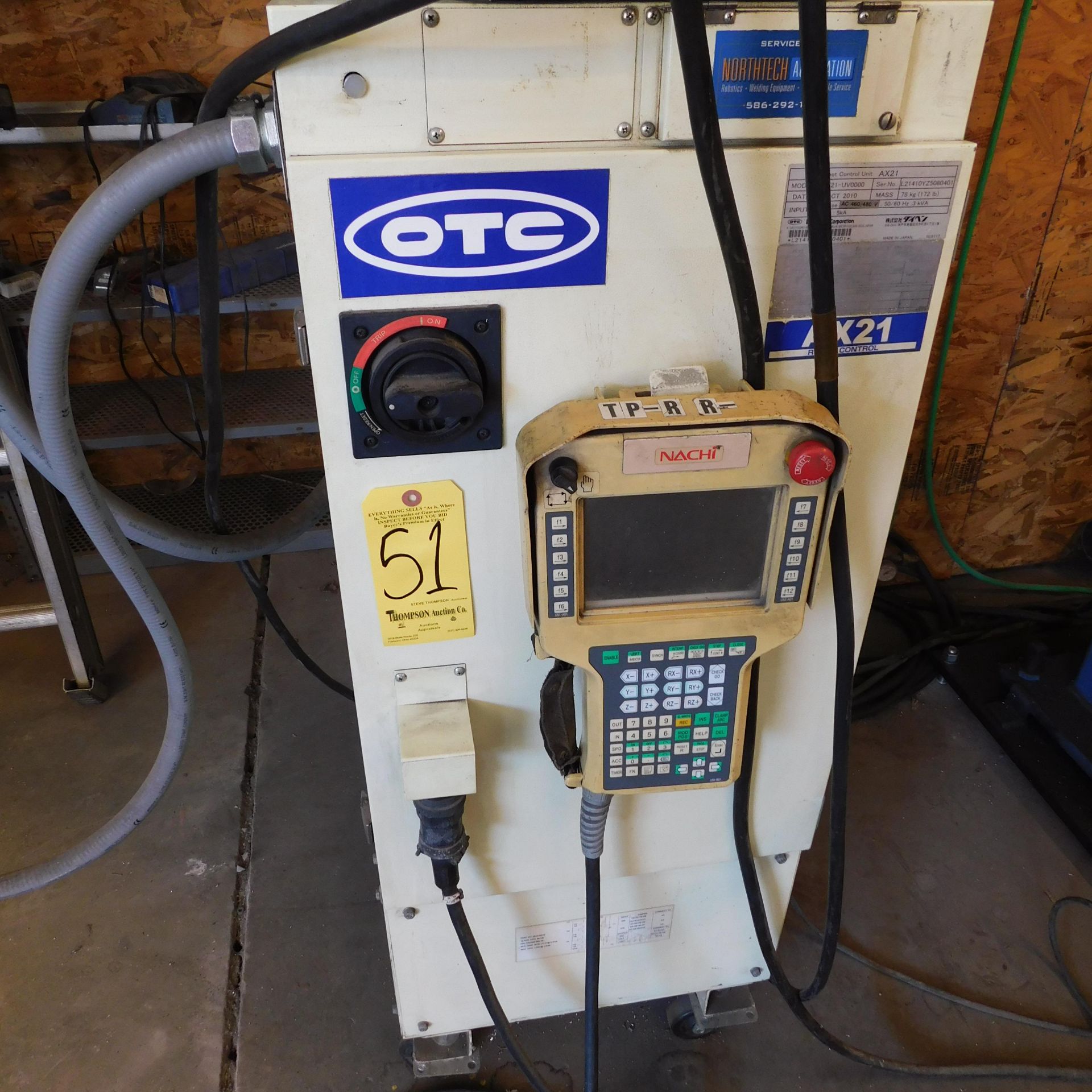 OTC Model AX21 UV0000 Robotic Welder, s/n L21410YZ5080401, 6 Axis, 55. ...
