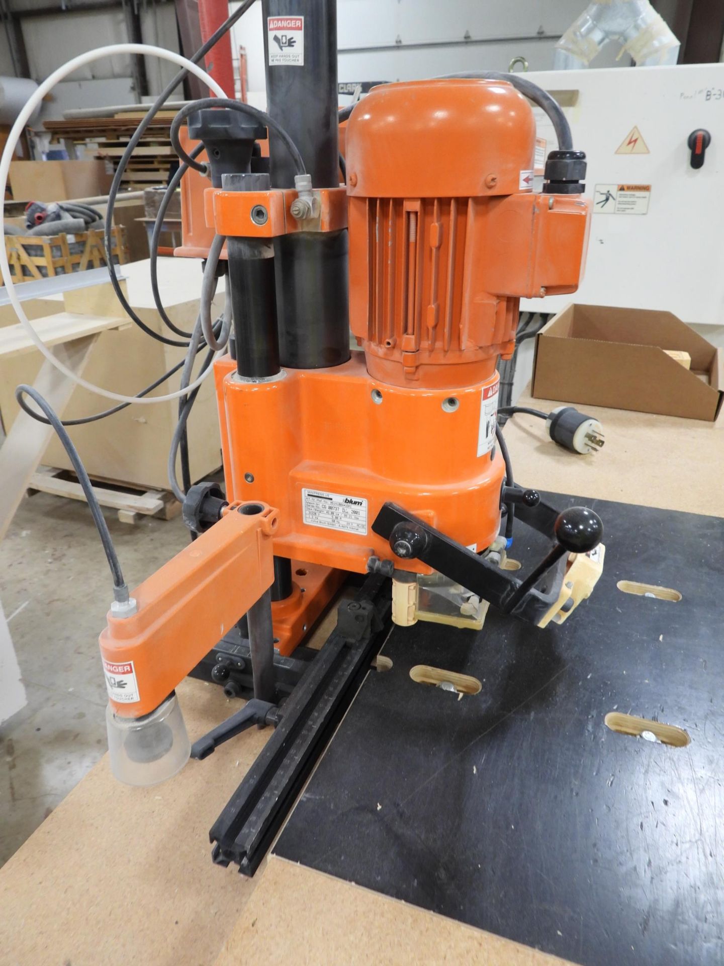 Blum Mini Press Router Hinge Machine, s/n CG 00737, new in 2001, w ...