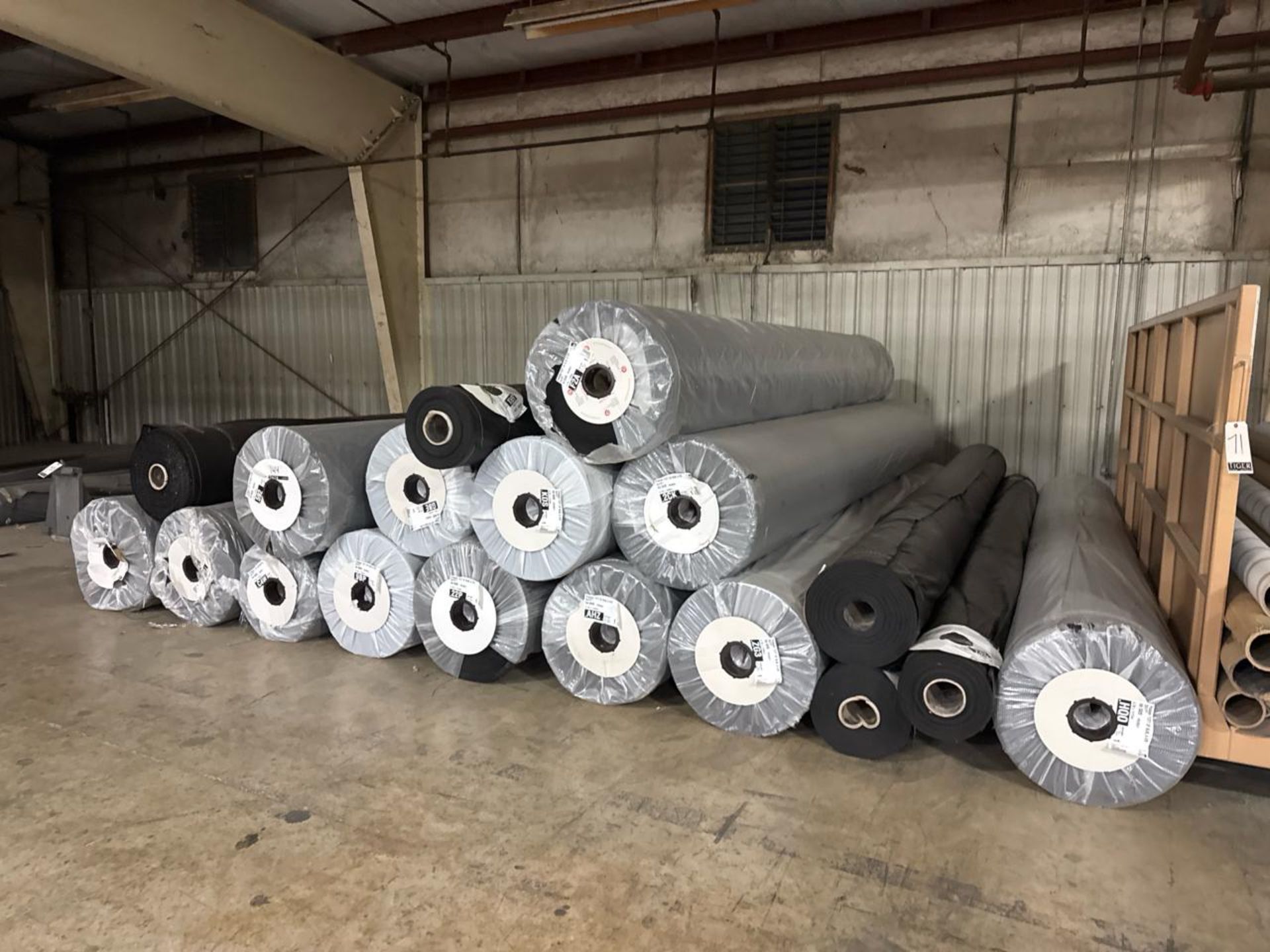 Lot Assorted Rolls Primary Backing Approx. 72,000 Linear Yards and ...