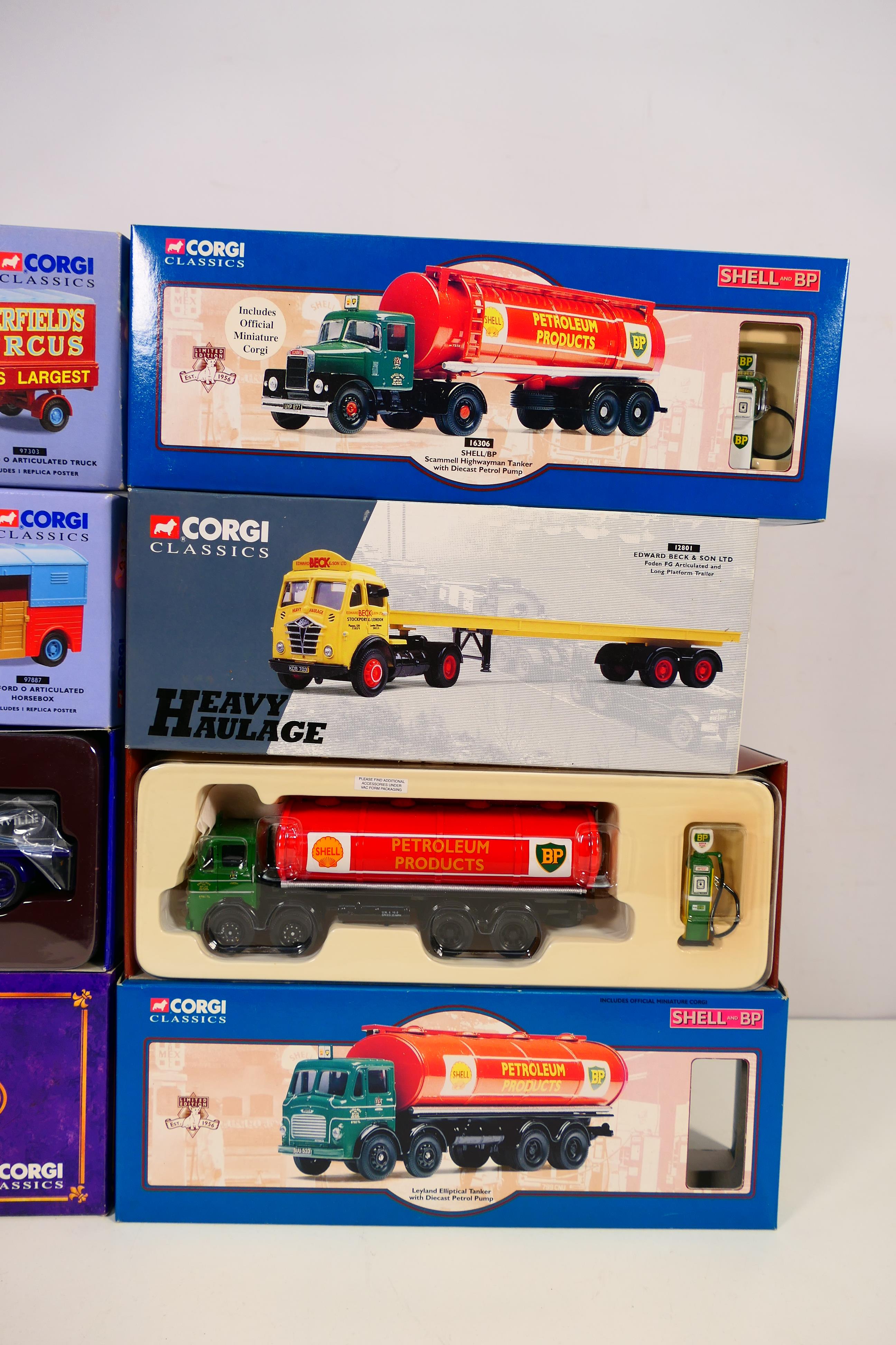 Corgi - Unsold Shop Stock - 6 x boxed trucks including Leyland Tanker ...