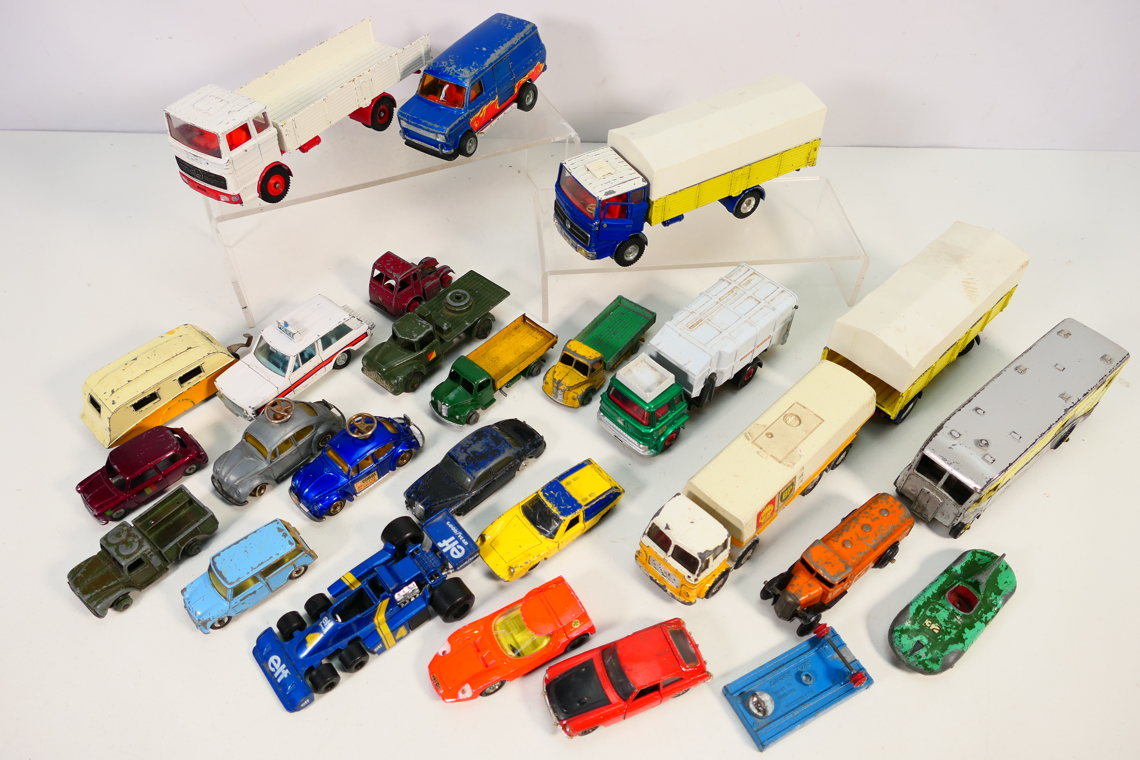 Dinky Toys - Corgi Toys - An unboxed group of playworn diecast model ...