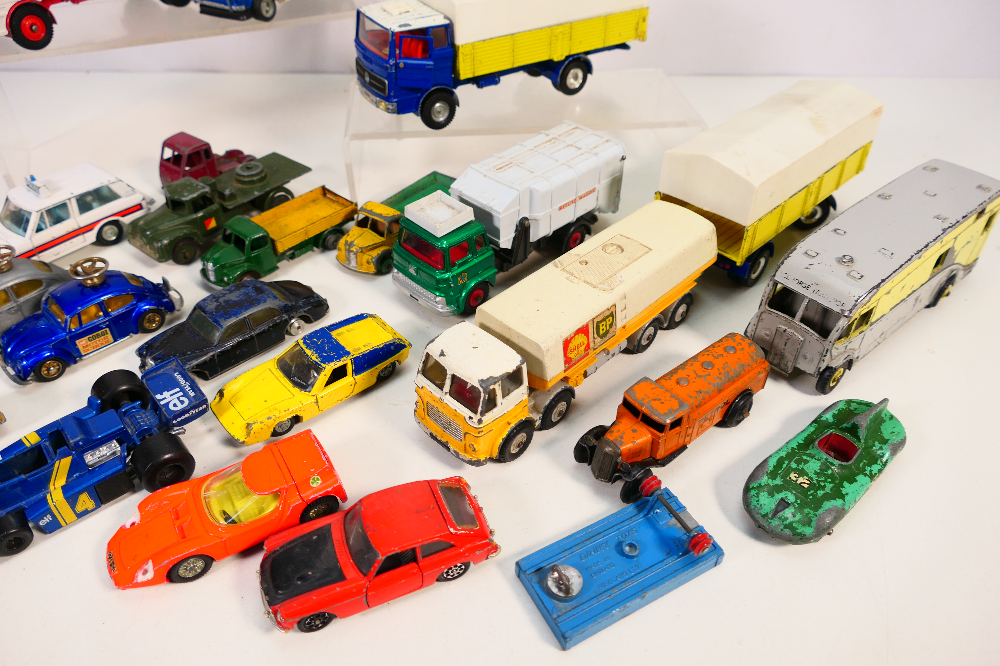 Dinky Toys - Corgi Toys - An unboxed group of playworn diecast model ...