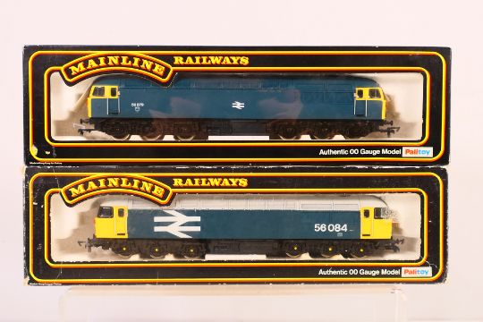Mainline - Two boxed OO gauge Class 56 diesel locomotives from Mainline ...