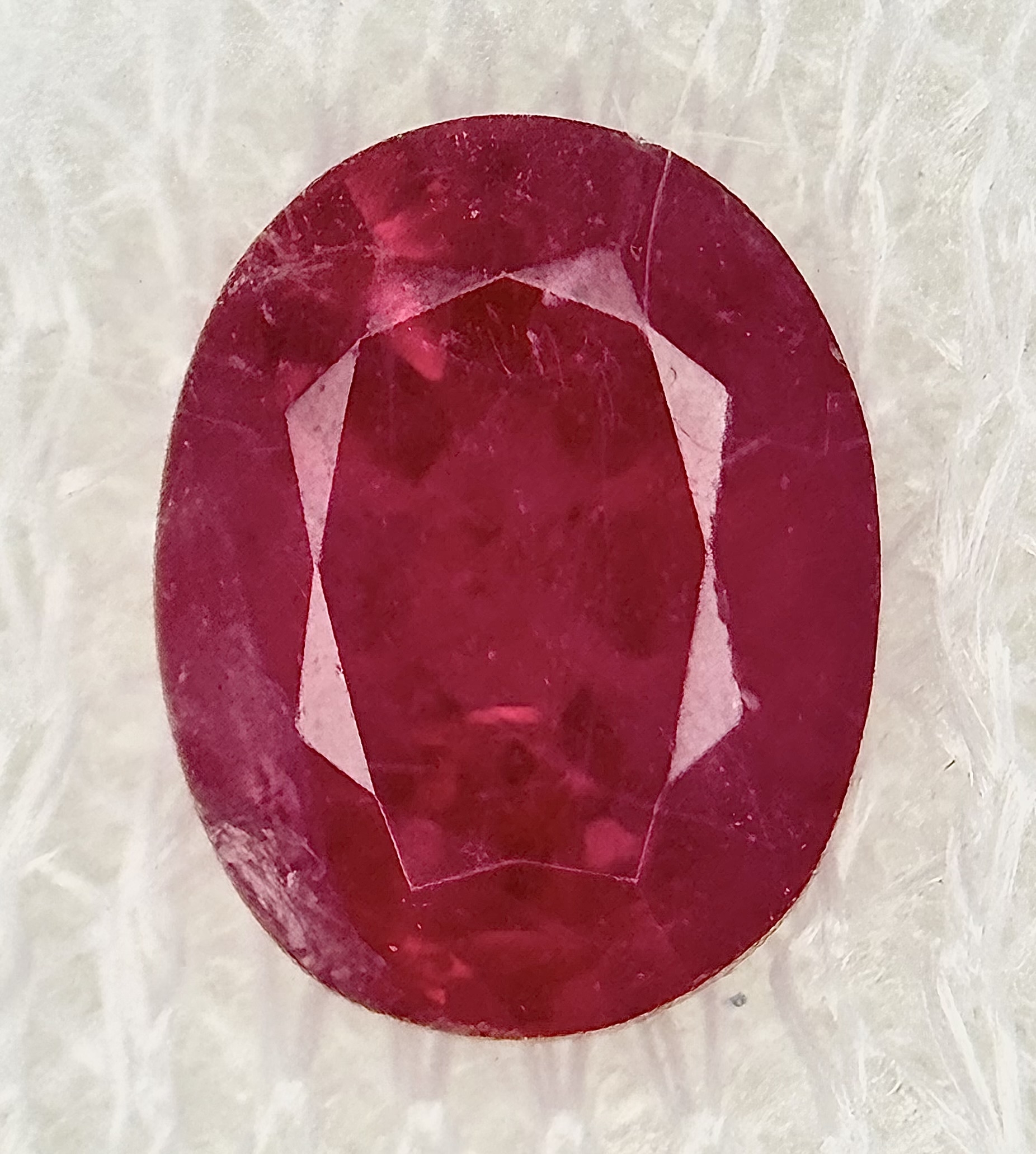 A 1.13ct Oval Faceted Cut Ruby Gemstone. Madagascan origin. AIG sealed ...