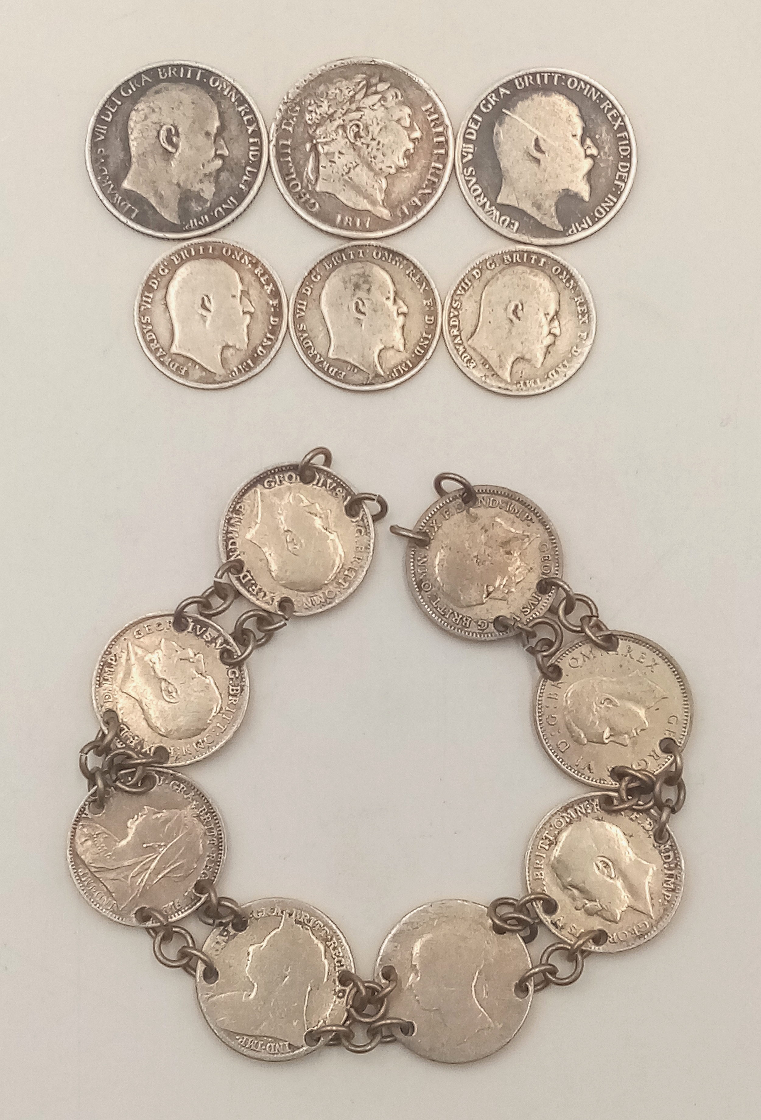 An Interesting Parcel of Antique and Vintage Silver Coins, Comprising 1 ...
