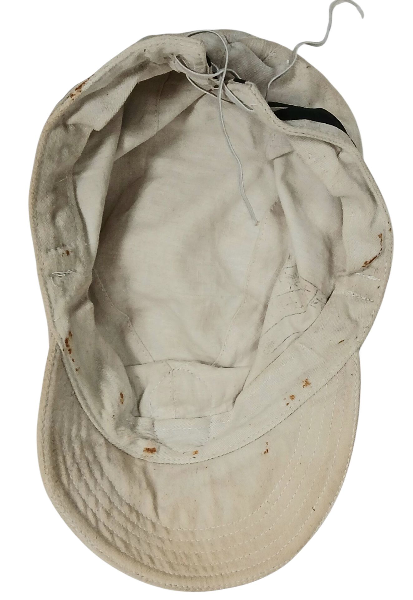 WW2 Japanese Naval Officers Cap. Kanji Marked Inside.