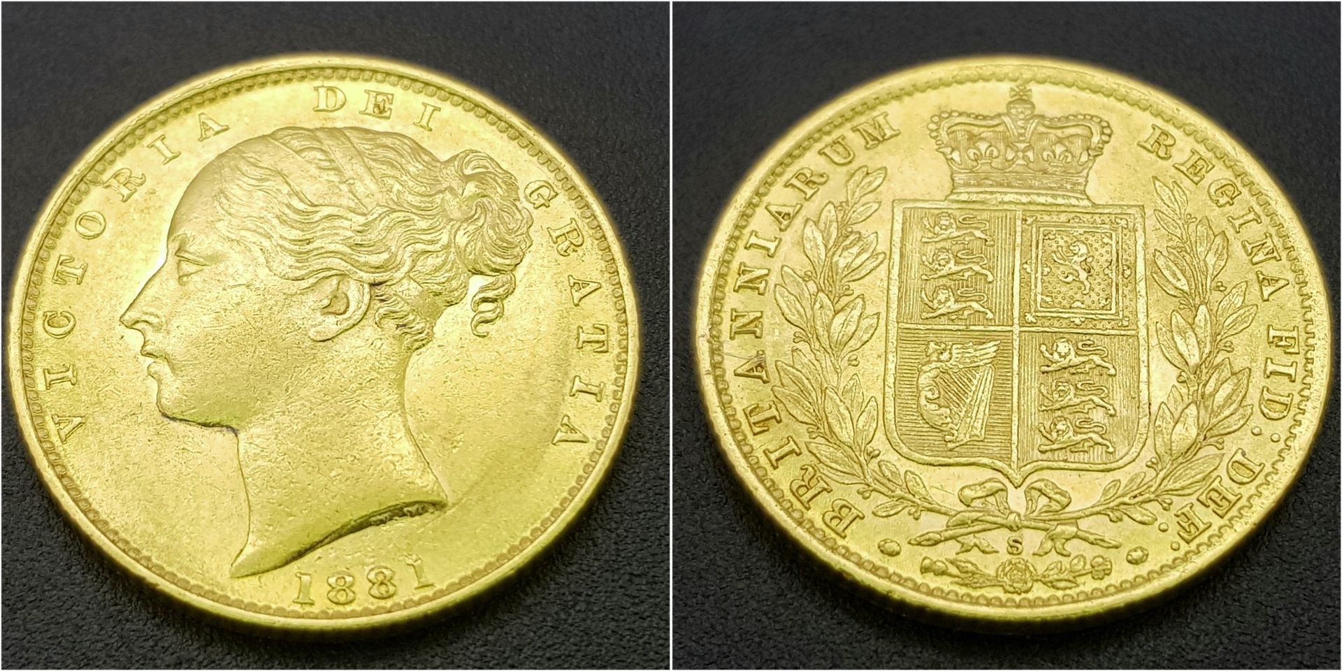 A 1881, QUEEN VICTORIA, SYDNEY MINT, SHIELD BACK, HIGH HAIRLINE, FULL ...
