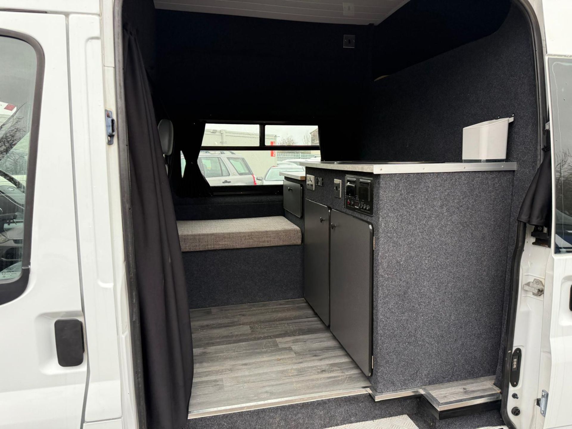 FORD TRANSIT CAMPER WITH LIVING AND GARAGE AREA 2.4 TDCI 140 M/R JUMBO ...