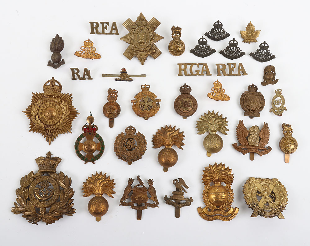 Assortment of British & Colonial Military Badges. Lot includes Ayrshire ...