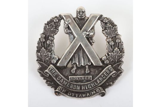 Officers Hallmarked Silver Cameron Highlanders of Ottawa (Machine ...