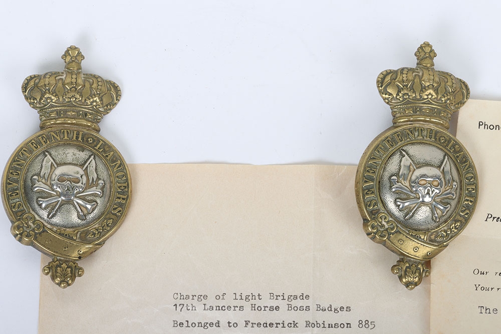2 “Charge of the Light Brigade” Martingale Badges to the 17th Lancers ...