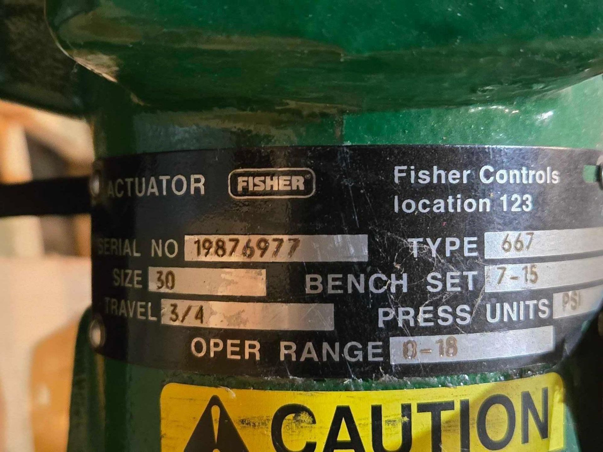 Lot of (2) Fisher valves m/n EZ, s/n's F000205463, 3/4 inch, F000205858 ...