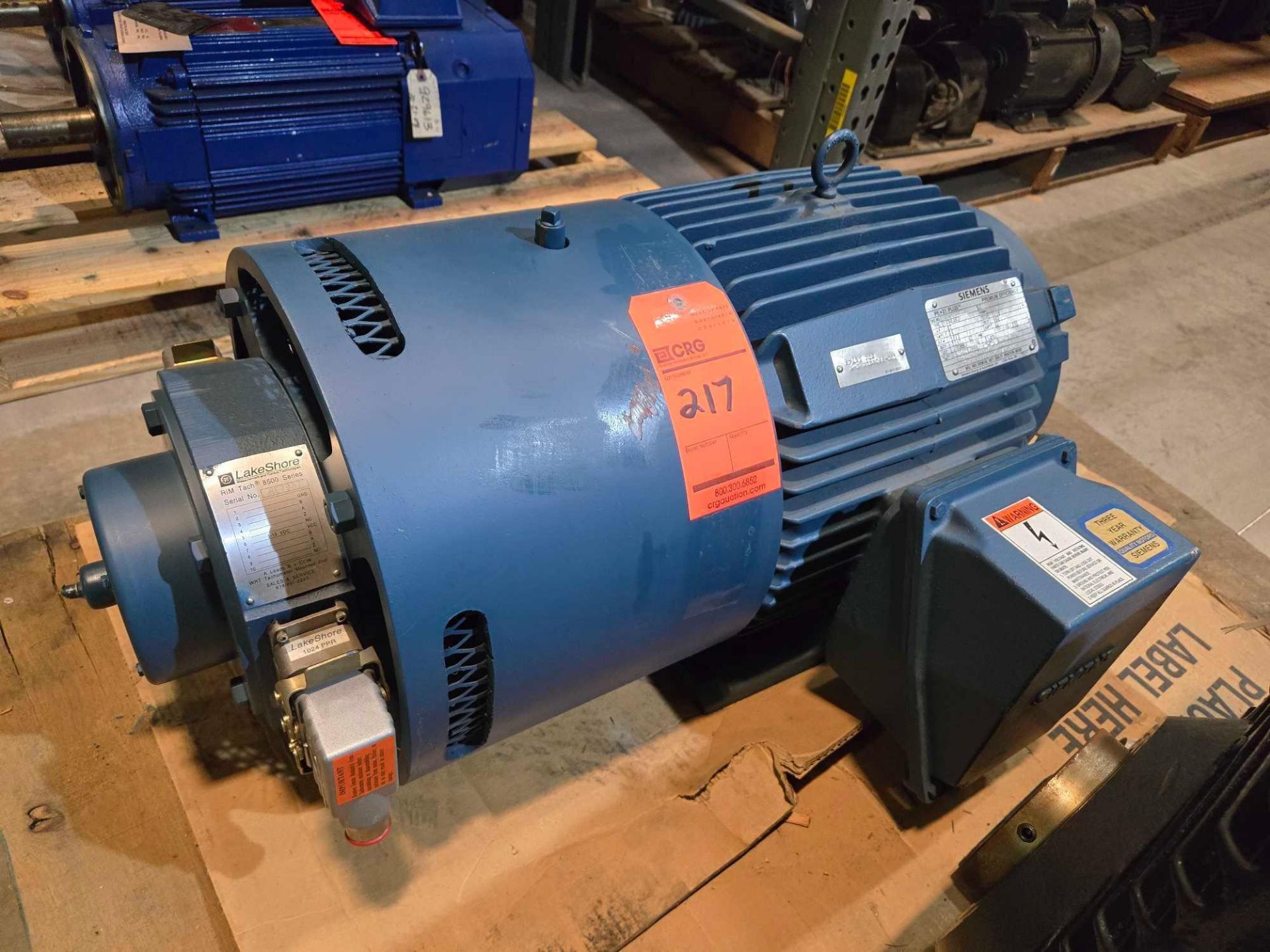 Siemens 20 HP Induction motor m/n 1770 RPM's, 460V, 284TZ frame, (AD58)