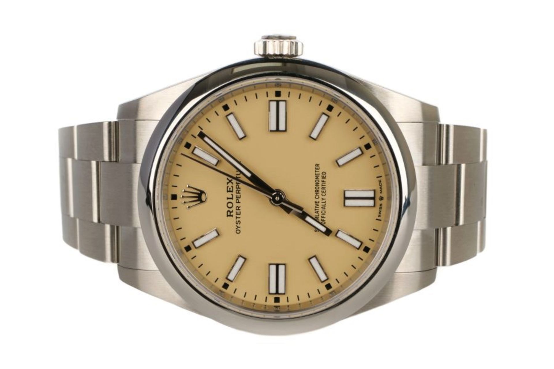 ROLEX OYSTER PERPETUAL *41MM BEIGE / YELLOW DIAL* ALL NEW 2025 / UNWORN ...