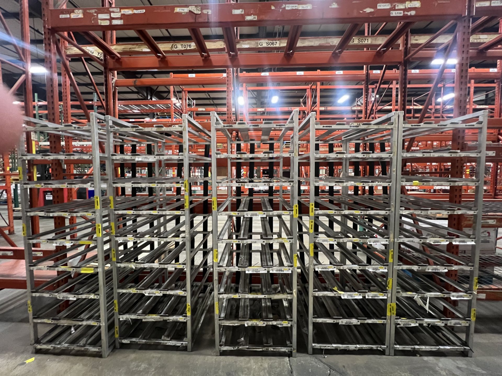 (5) Sections Shelving, 76" Height, x 25.5" Wide x 35" Deep