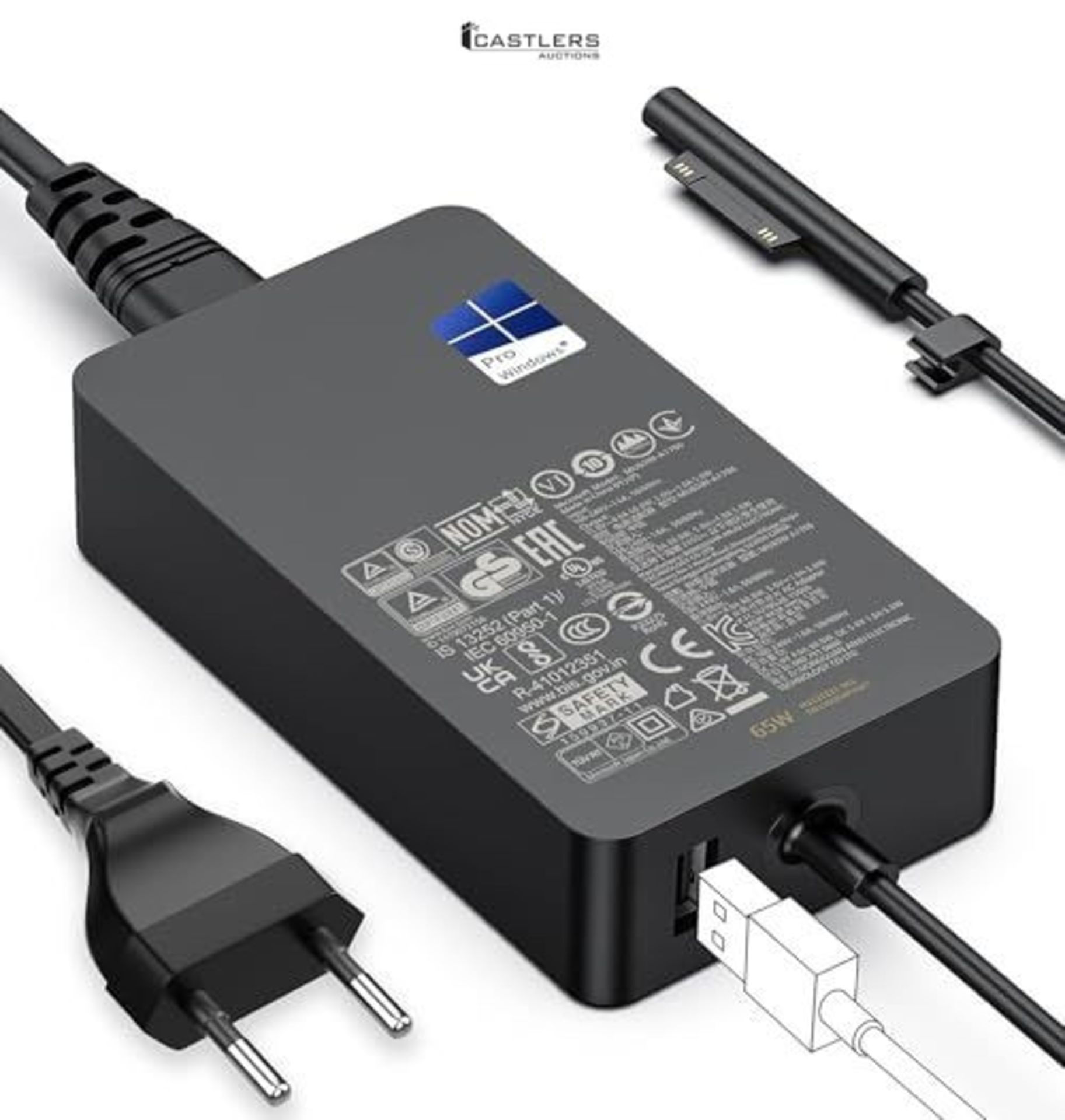 Retail TitleSurface Ladekabel 65W Microsoft Surface Ladegerät Netzteil ...