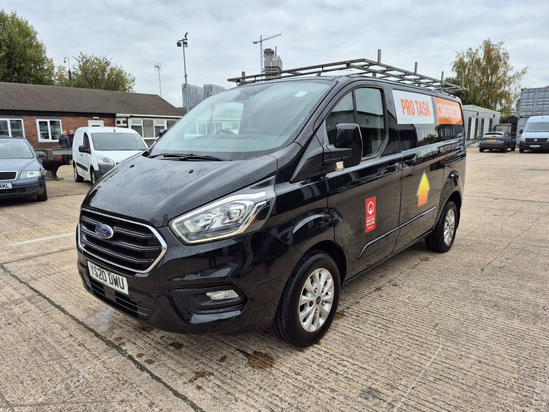 BLACK FORD TRANSIT CUSTOM 300LIMITD, REG YS20 DWU, ENGINE SIZE: 1995CC ...
